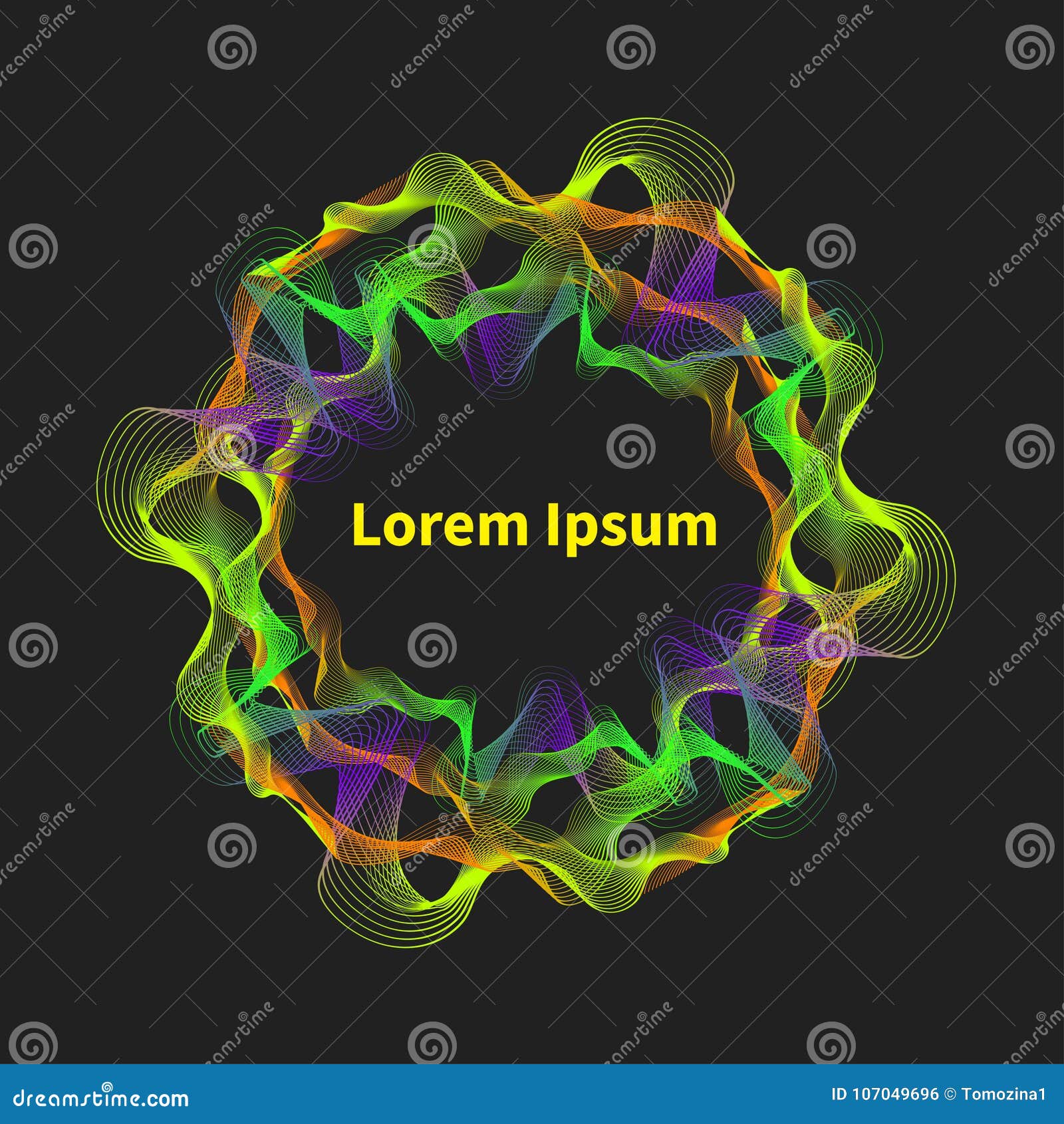 Colored curves stock vector. Illustration of electronic - 107049696