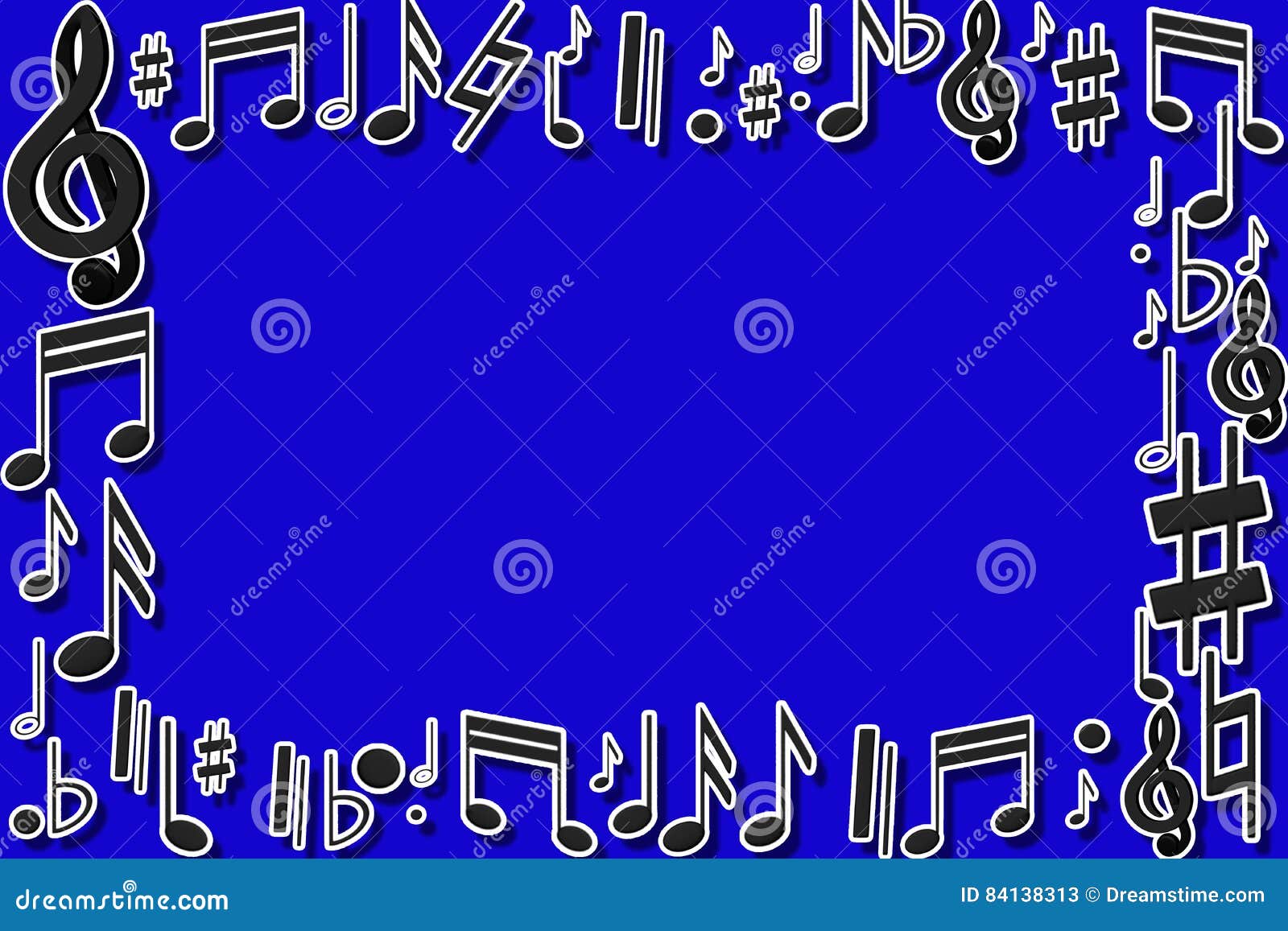 Frame musical notes stock illustration. Illustration of illustrative ...