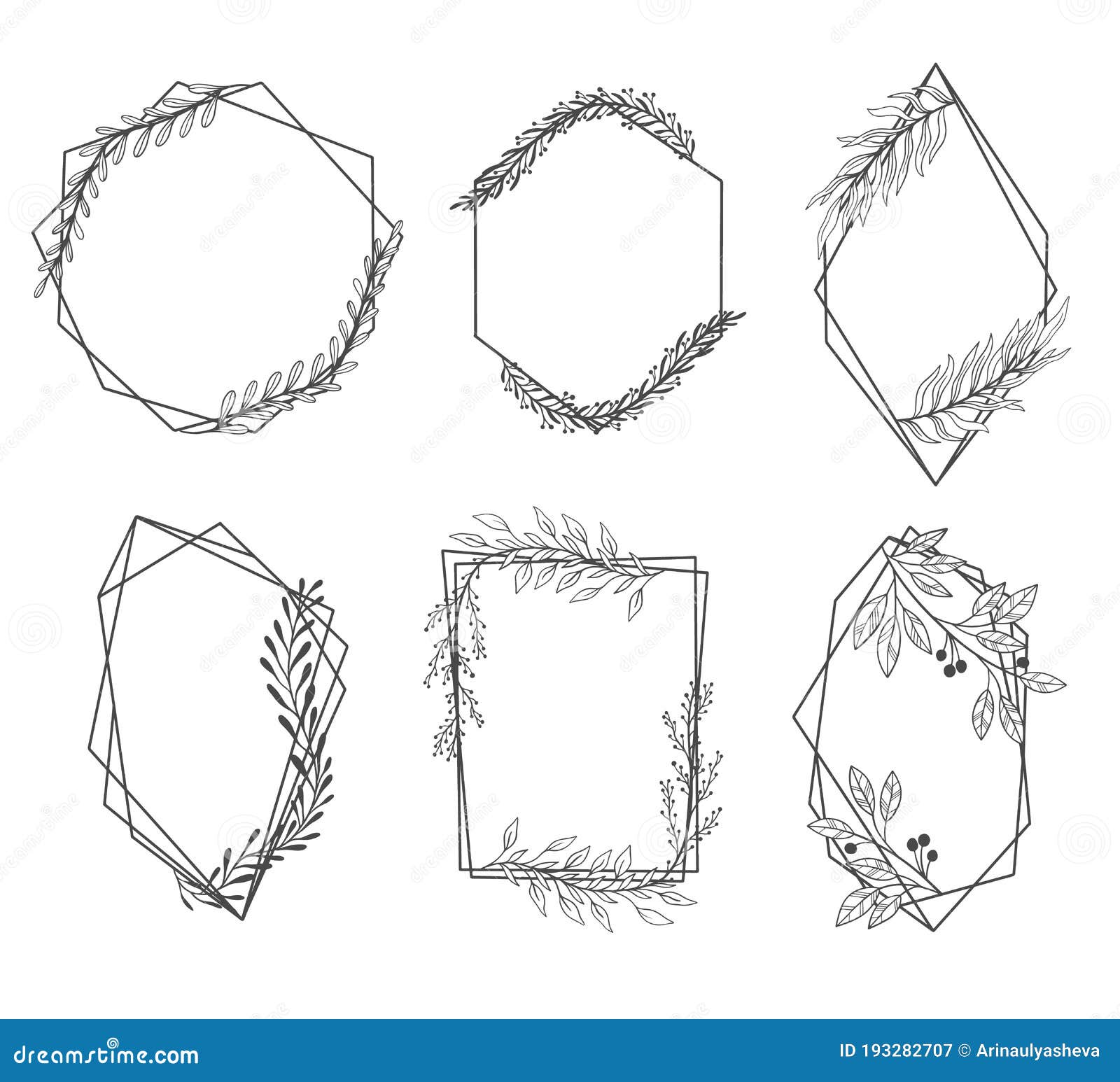 Frame Naturel Flora. Wreath Branch Line Elegant Stock Vector ... Frame Naturel Flora. Wreath Branch Line Elegant Stock Vector ...