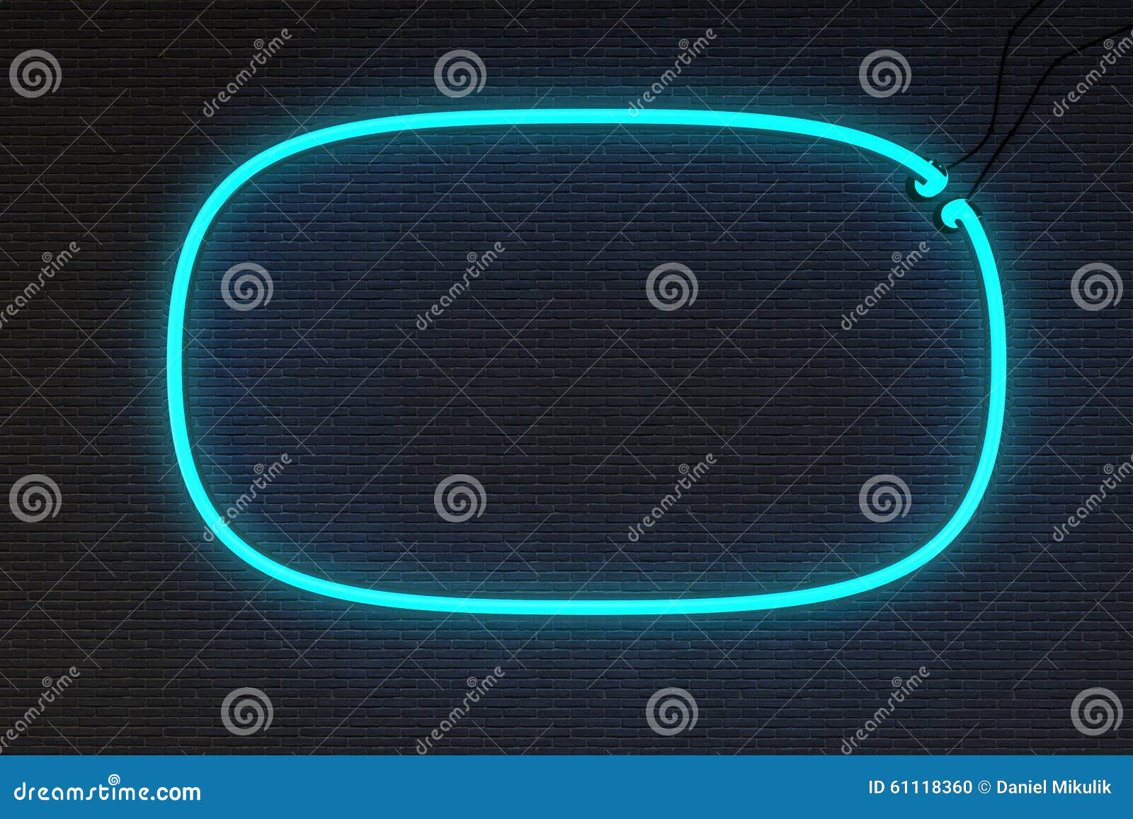 Frame Neon Sign Brick Wall stock photo. Image of descriptive - 61118360