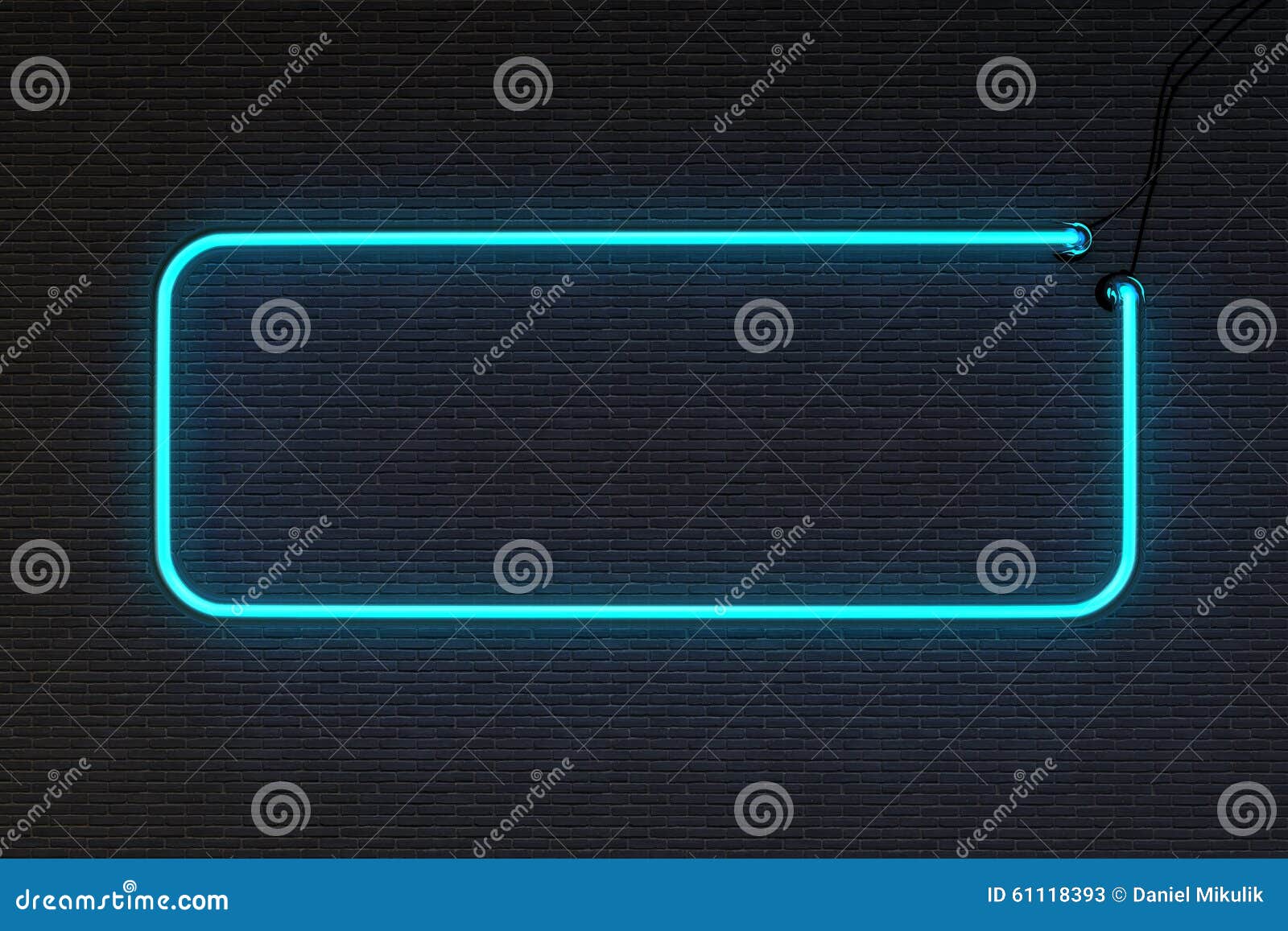 3d Render Of Neon Palm Leaves On The Black. Banner Design. Retrowave ...