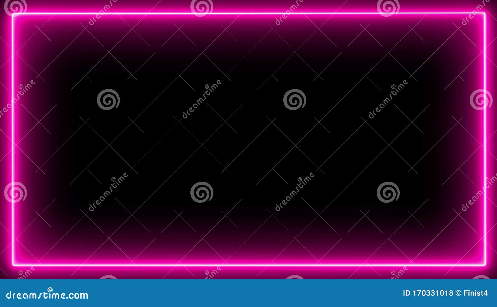 Frame for a Neon Sign for Inscriptions and Advertising. Stock Footage ...