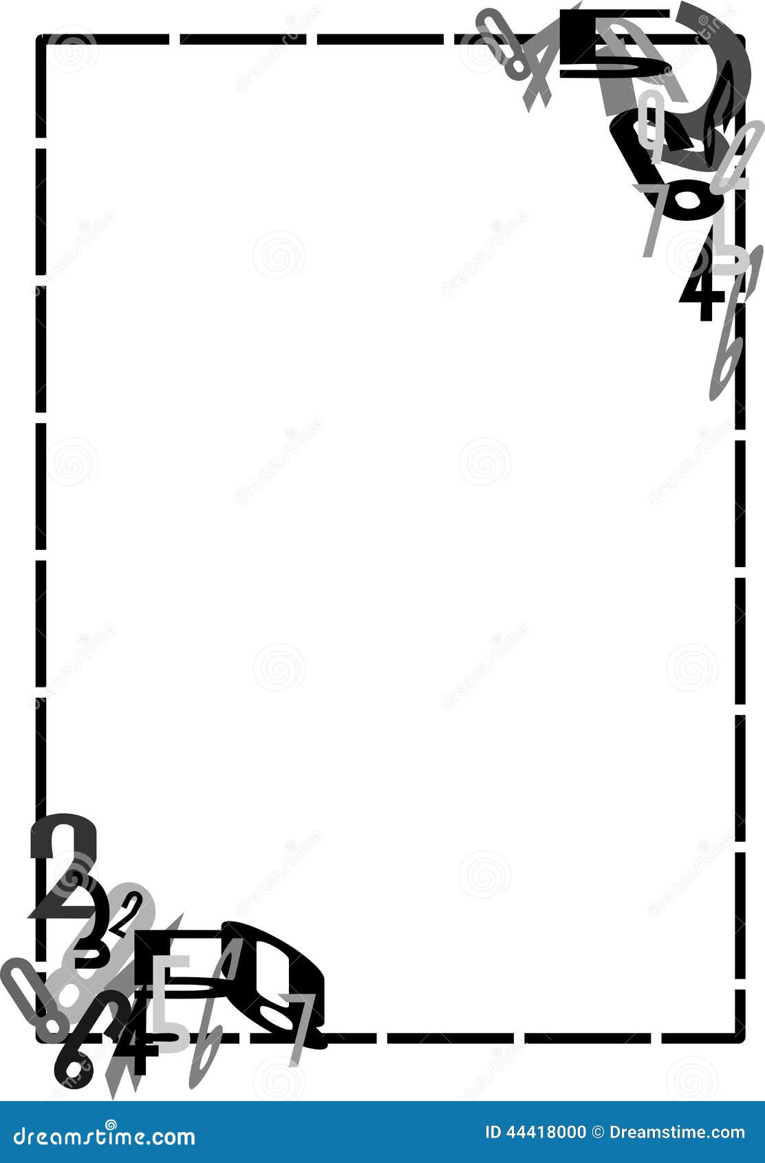 Frame Numbers stock vector. Illustration of decor, portrait - 44418000