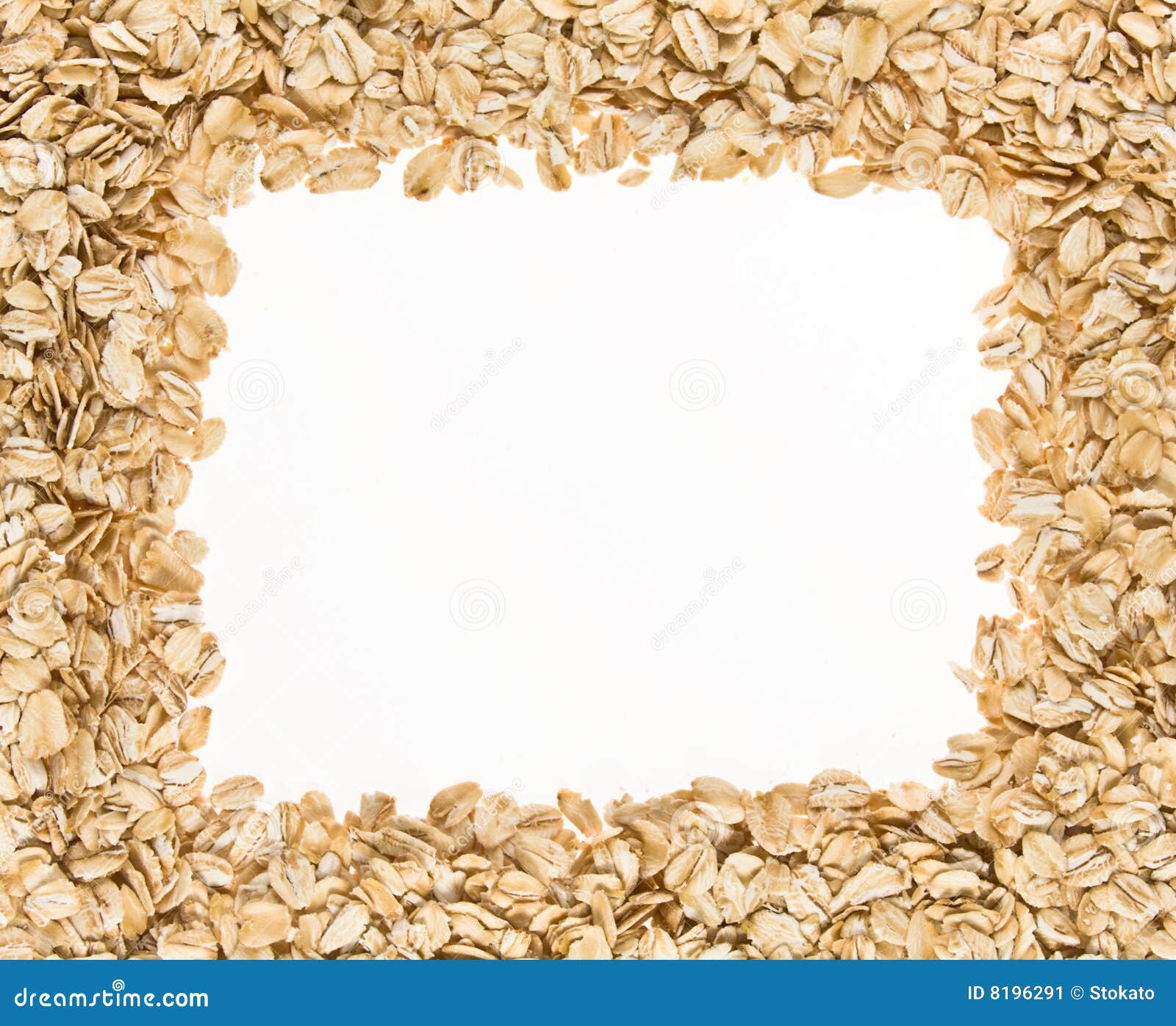 Frame of oatmeal. stock image. Image of natural, healthy - 8196291