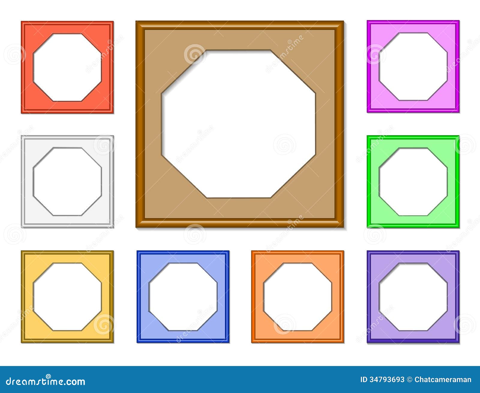 Frame-octagon01 moderno stock de ilustración. Ilustración de redondo ...