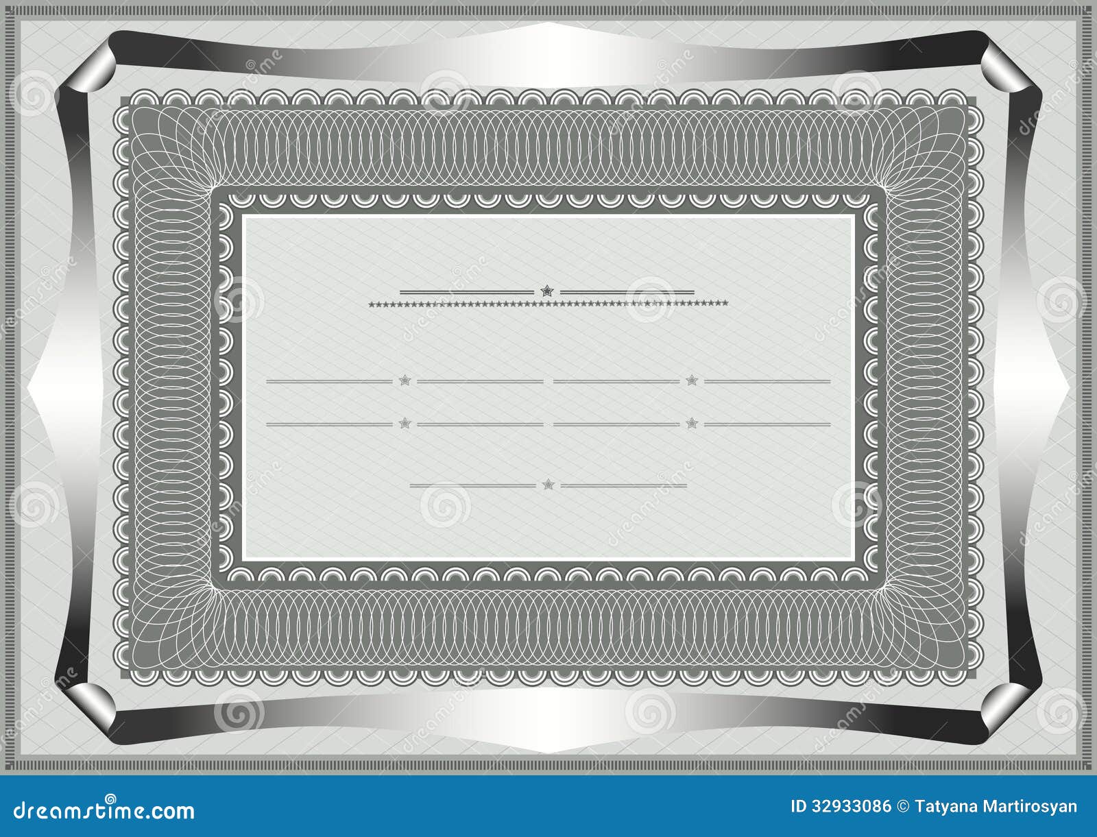 Frame for Official Document Stock Illustration - Illustration of ...