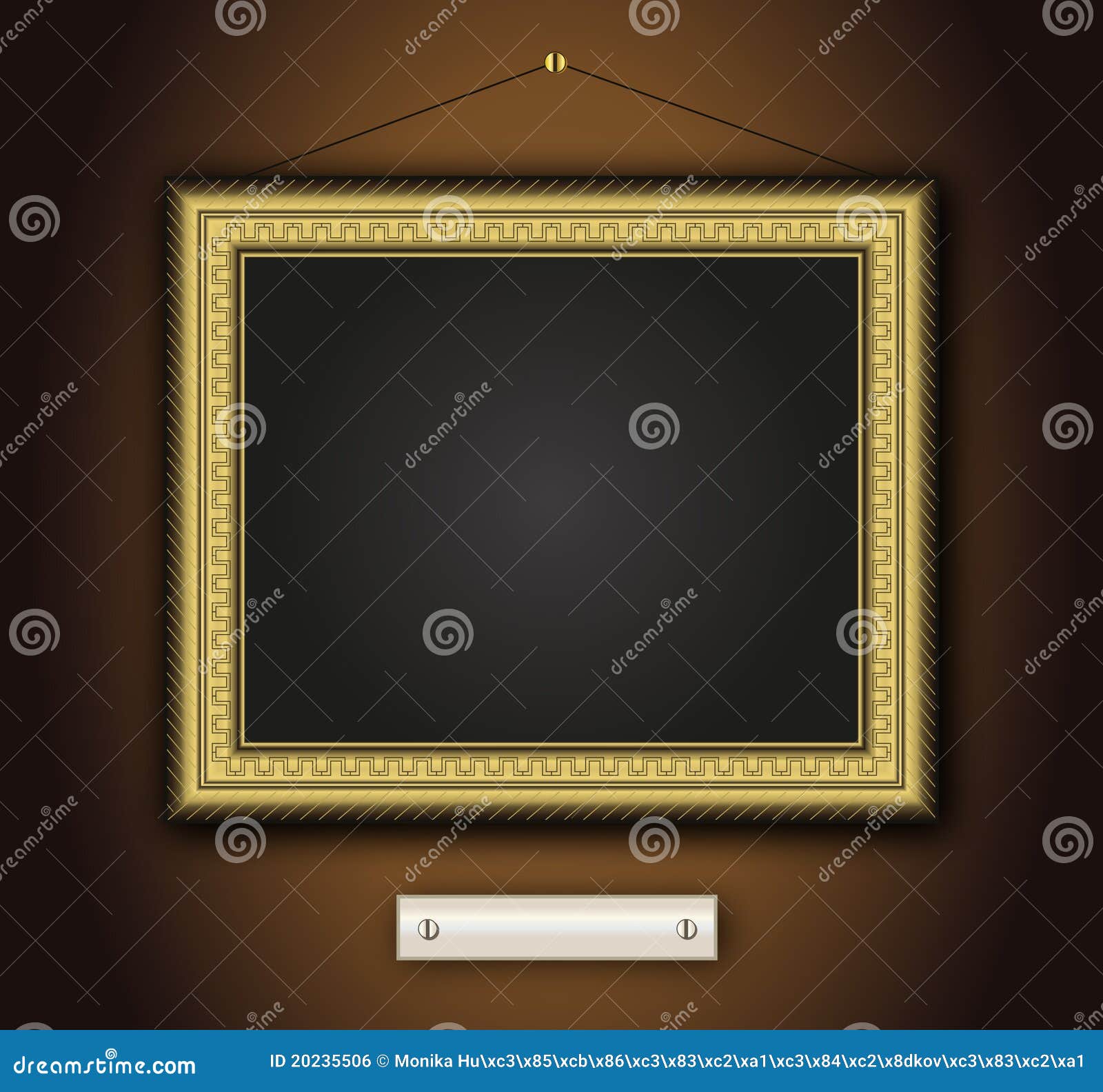 Frame old gold classic stock vector. Illustration of border - 20235506
