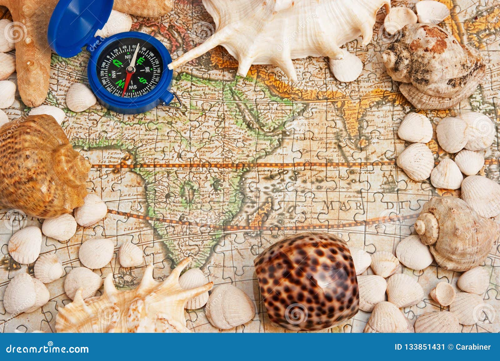 Old Maps With Shells Stock Photo | CartoonDealer.com #47367144