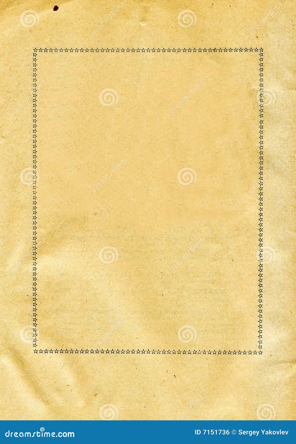 Frame on old paper stock photo. Image of brown, color - 7151736