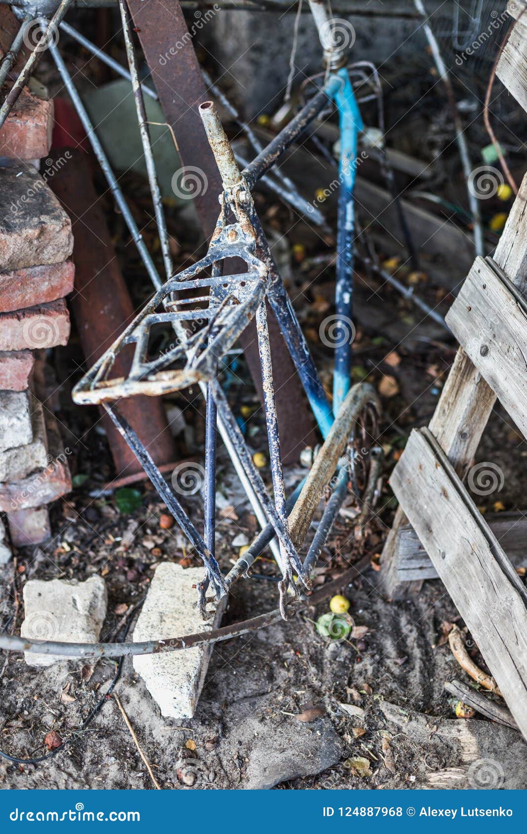 Frame of the Old Soviet Bicycle Stock Photo - Image of aged, pile ...