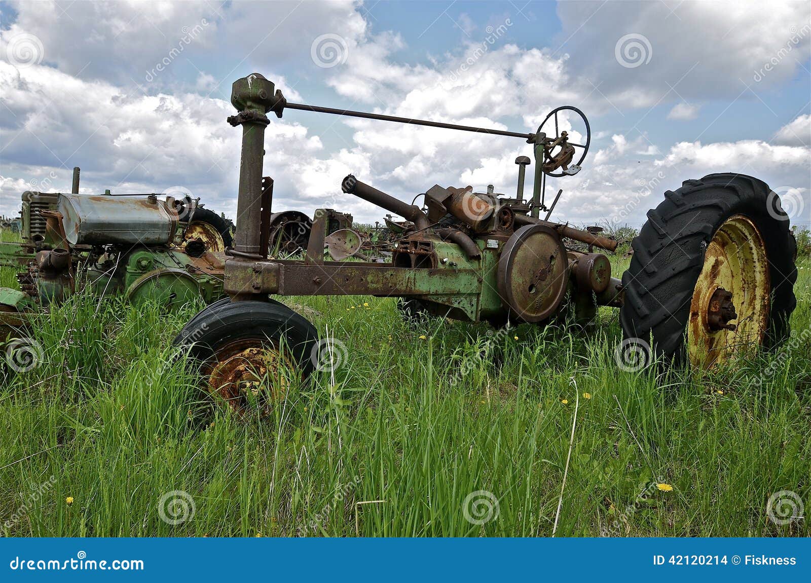 Frame of an old tractor stock photo. Image of flywheel - 42120214
