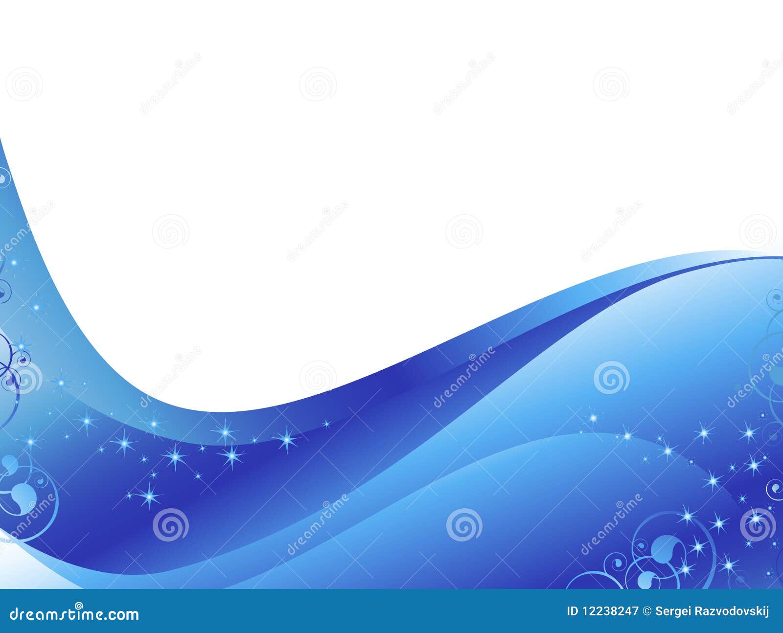 Frame Ondulado Abstrato Azul Ilustração do Vetor - Ilustração de forma ...