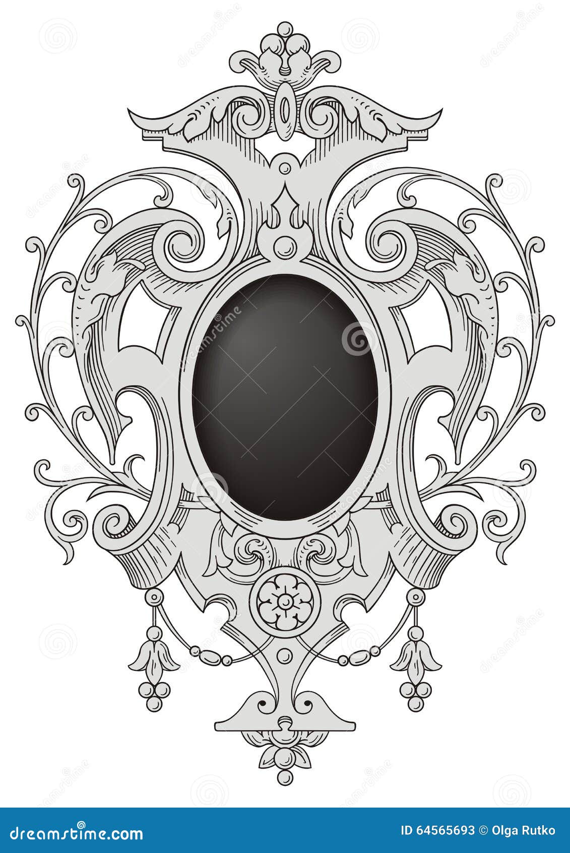 Frame Ornament stock vector. Illustration of graphic - 64565693