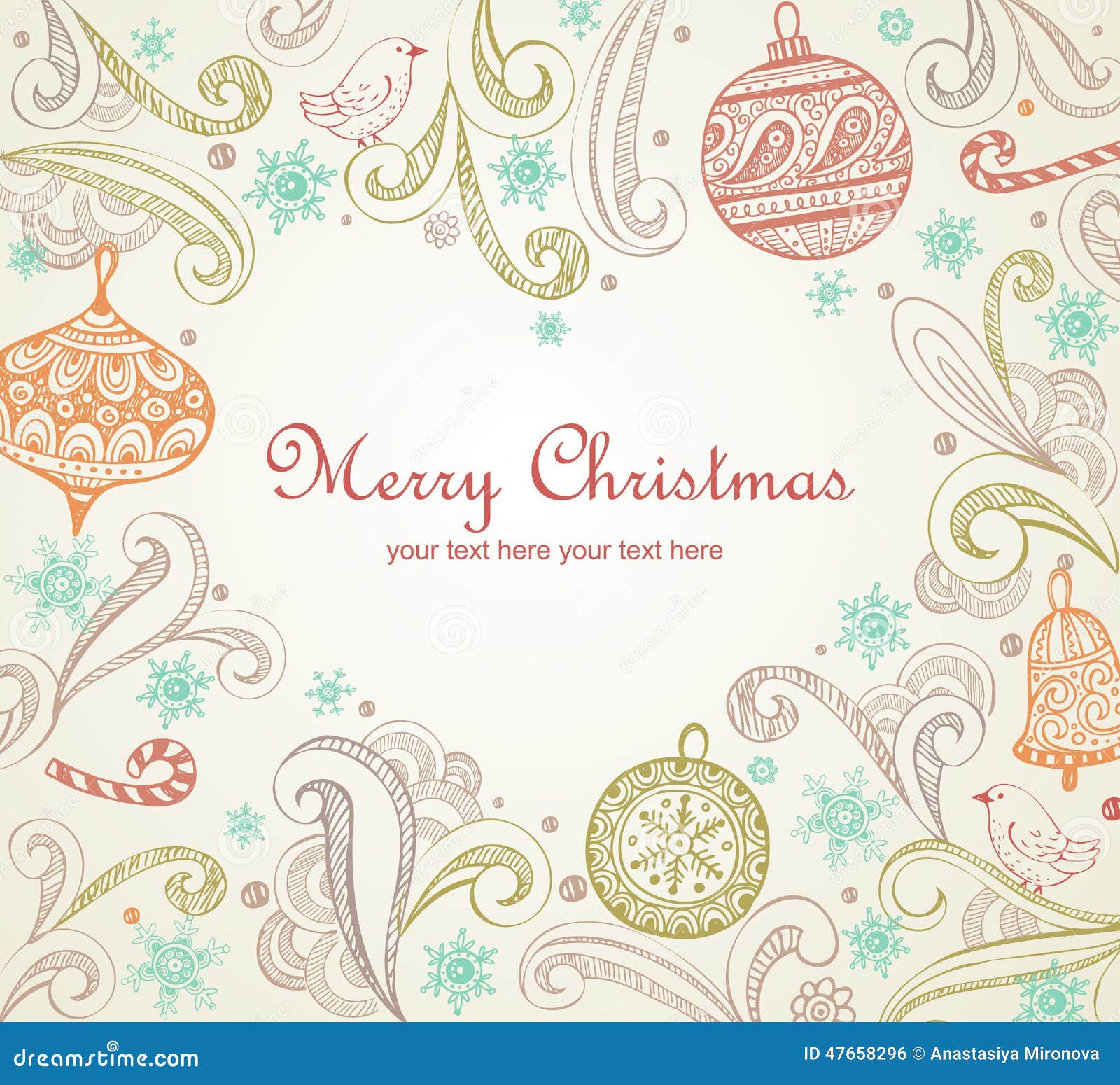 Frame ornamentado do Natal ilustração do vetor. Ilustração de romance ...