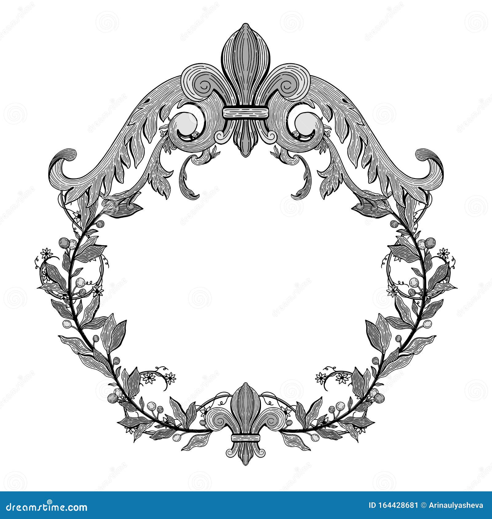 Frame Ornamental Decorative Baroque Elegant. Suitable for Wedding ...