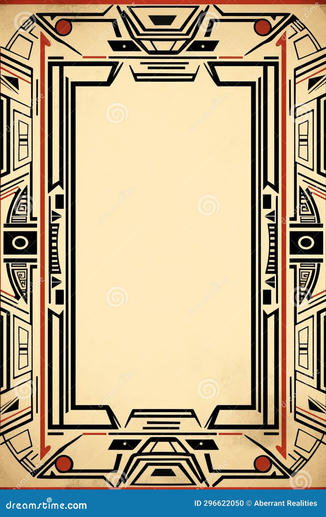 A Frame with an Ornate Design in the Style of Native American Art Stock ...