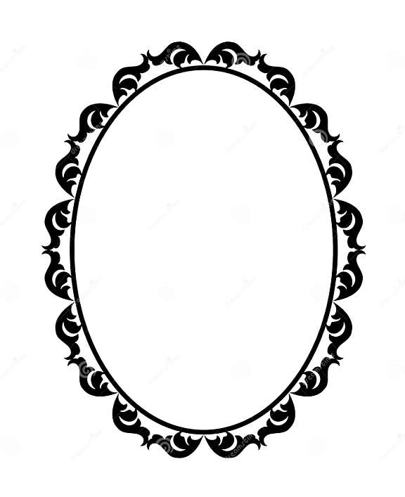 Frame oval stock vector. Illustration of texture, border - 23889851