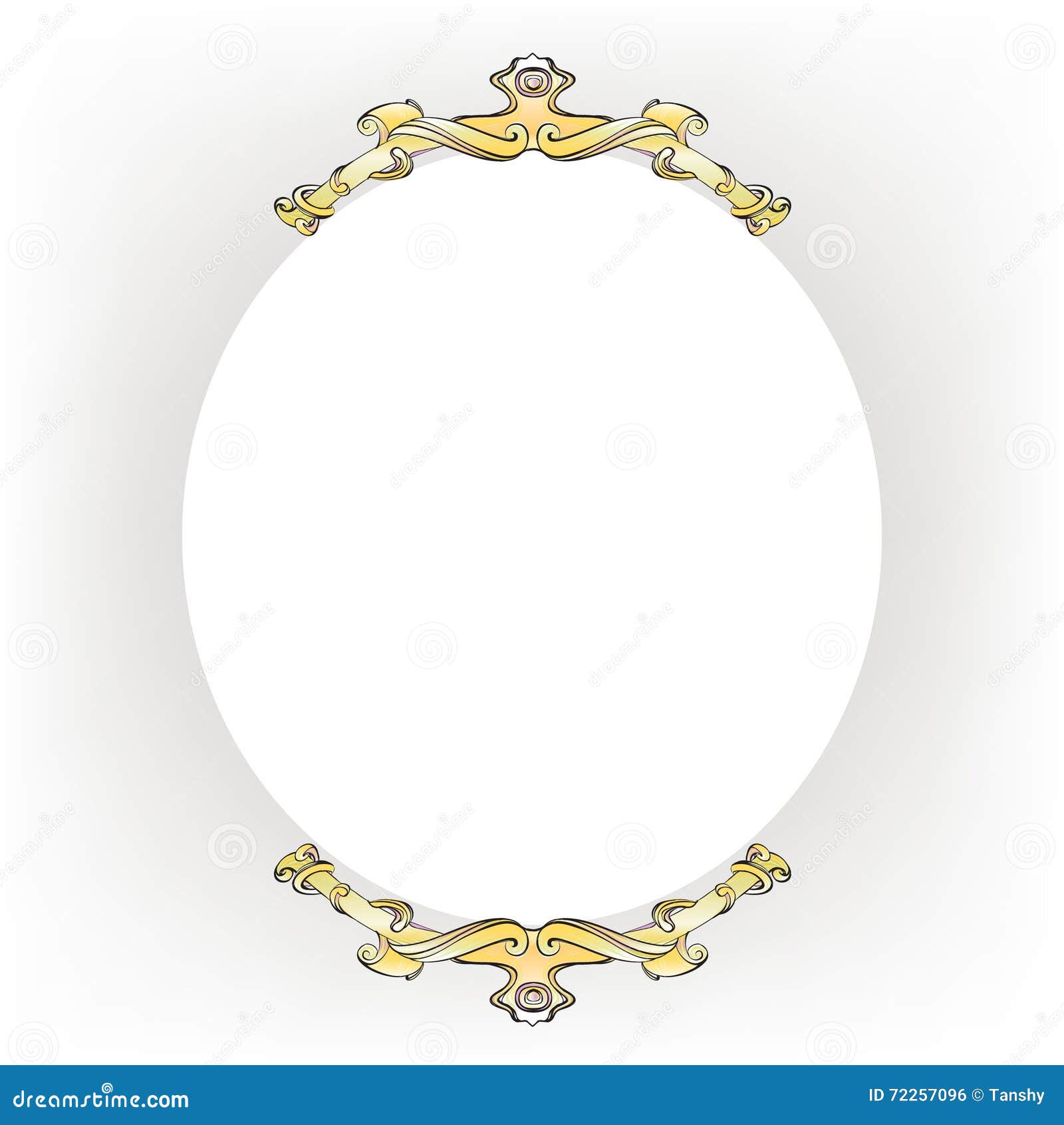 Frame Oval Vintage Baroque Flowers Set Stock Vector - Illustration of ...