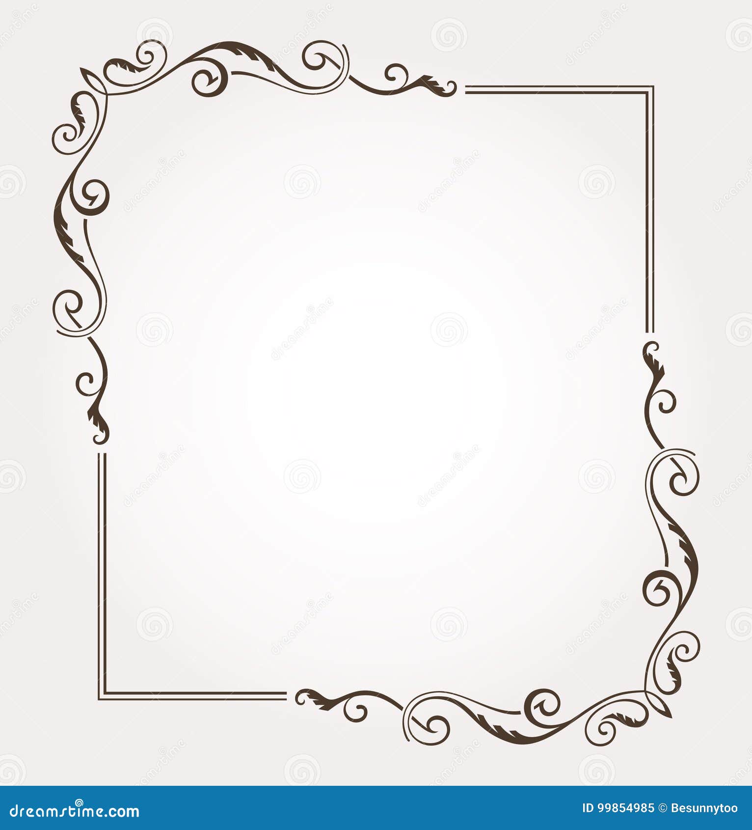 Frame and page decoration stock vector. Illustration of scroll - 99854985