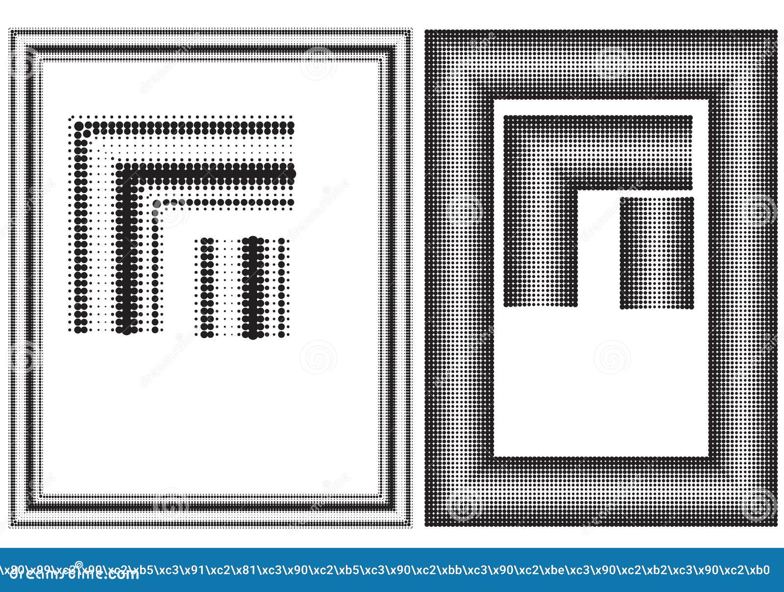 Frame for Text Page with Simulated Raster Stock Vector - Illustration ...