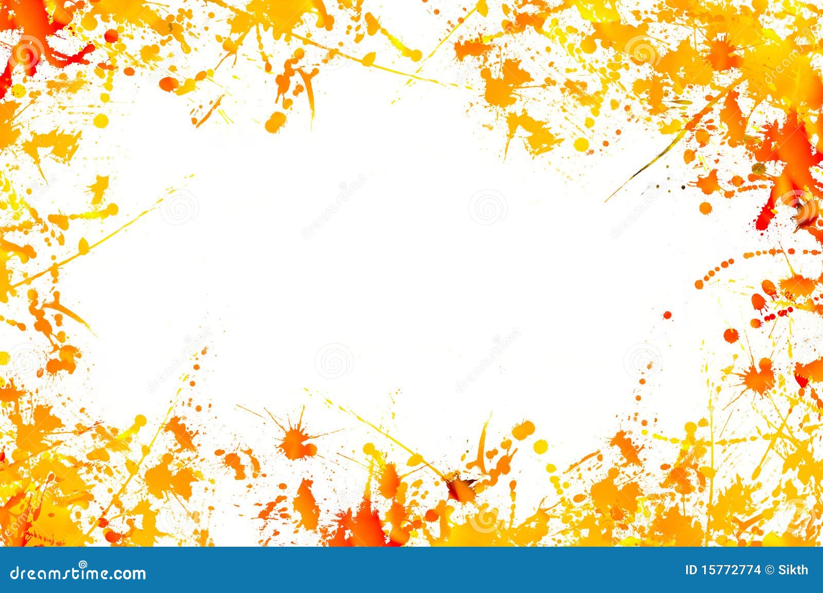 Frame of Paint Splashes stock illustration. Illustration of messy ...