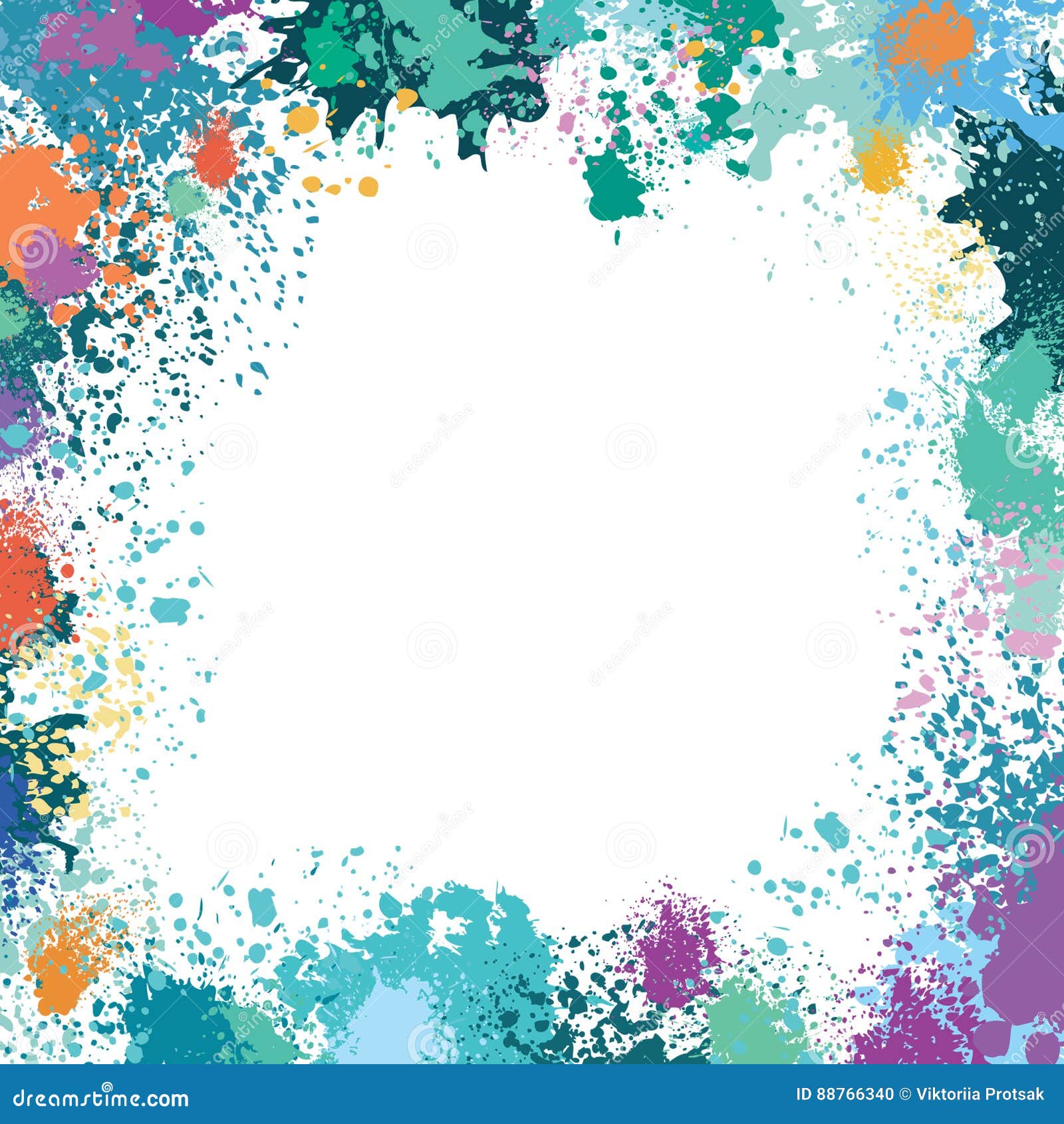 Frame from paint stains stock vector. Illustration of blue - 88766340