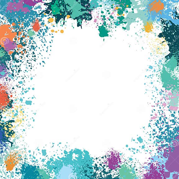 Frame from paint stains stock vector. Illustration of blue - 88766340