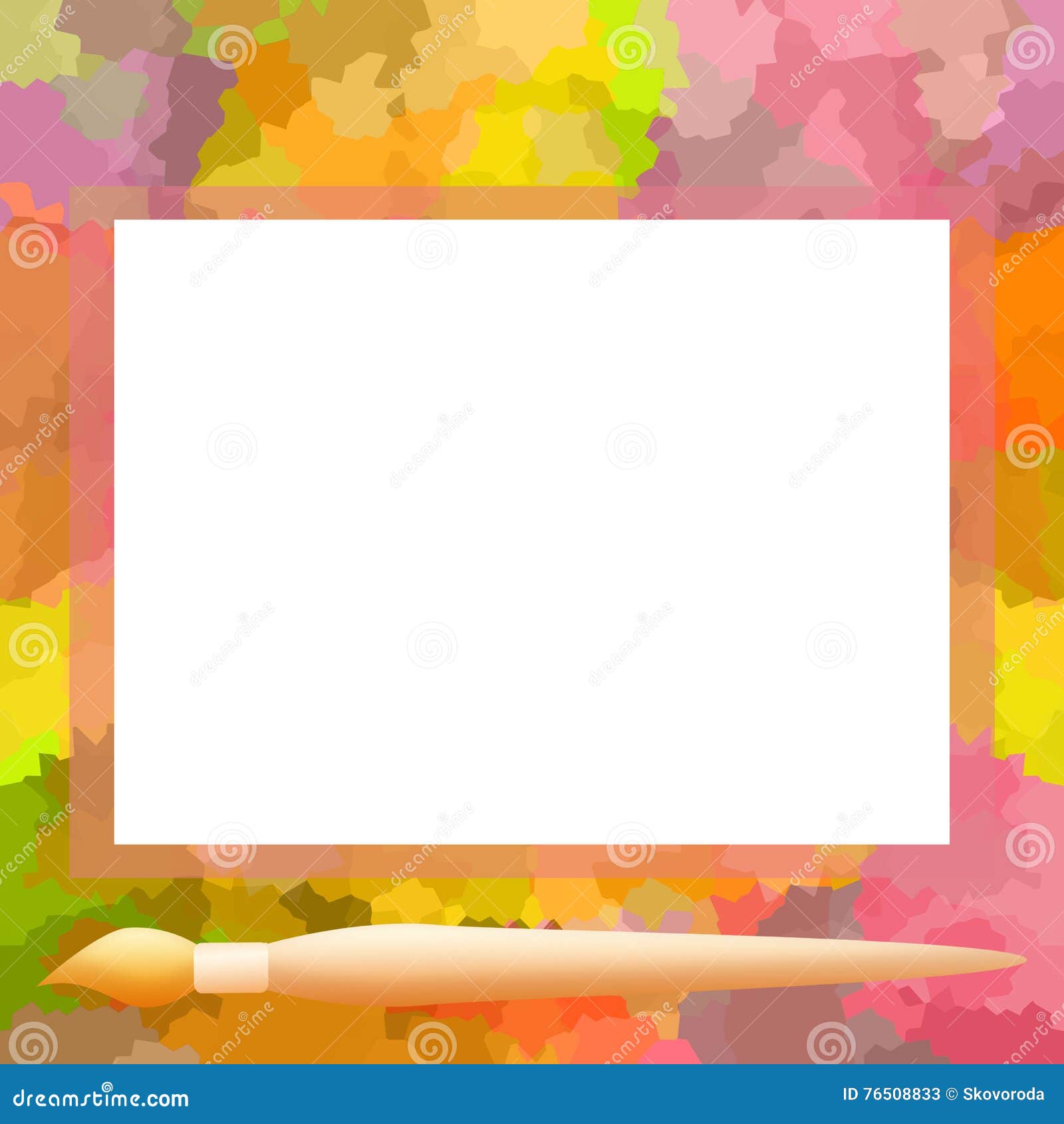 Frame and painting brush stock illustration. Illustration of creativity ...