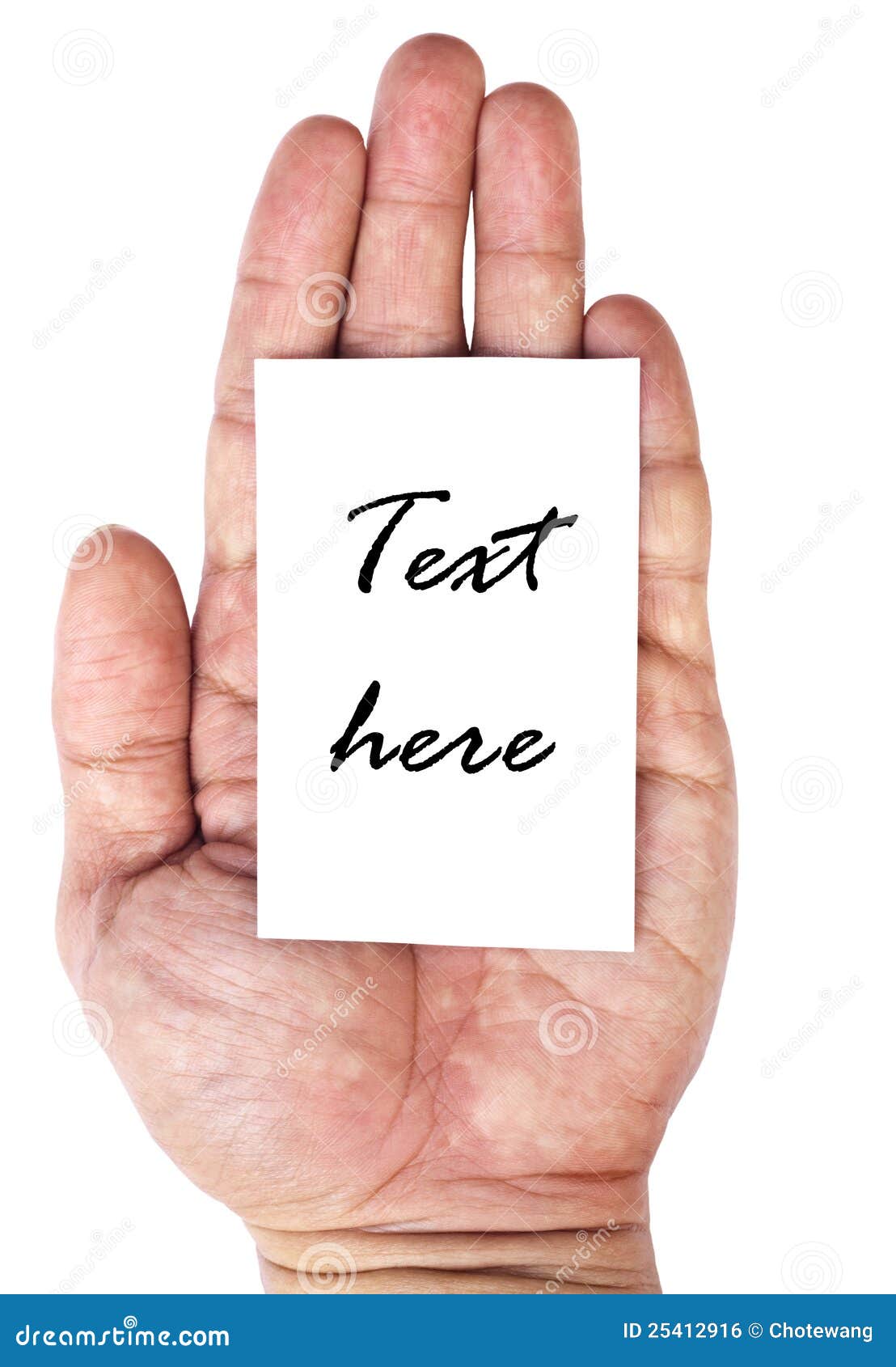 Frame of paper on hand stock photo. Image of note, frame - 25412916