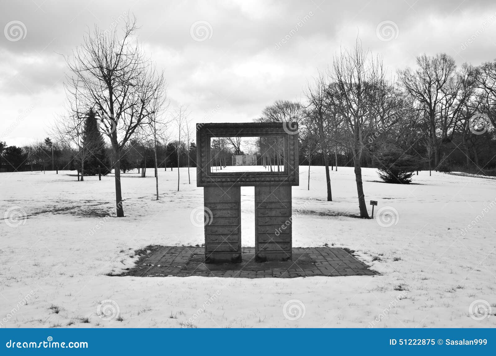 Frame in Park stock image. Image of wintry, fife, decorative - 51222875
