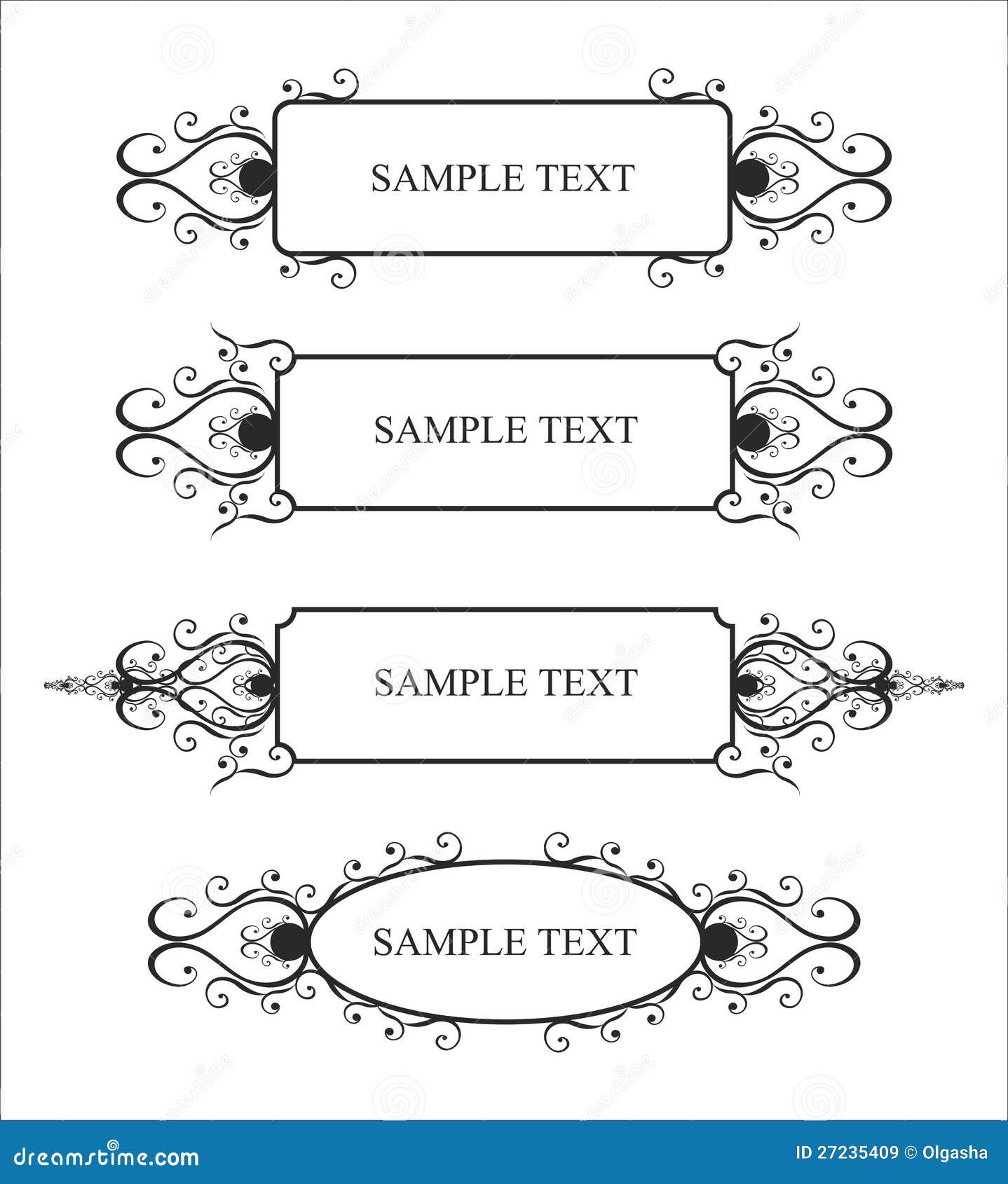 Frame pattern stock vector. Illustration of floral, vintage - 27235409