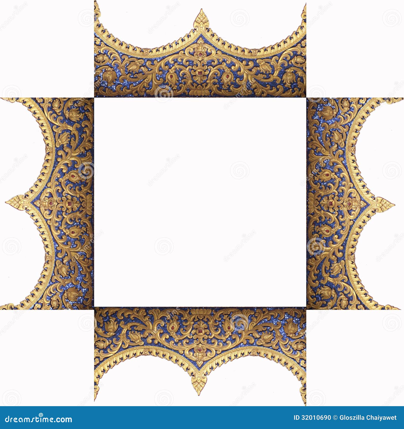 Frame of the Pattern of the Temple Stock Illustration - Illustration of ...