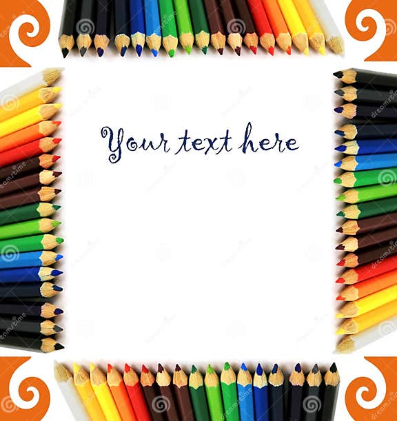 Frame of pencils stock illustration. Illustration of framework - 6707837