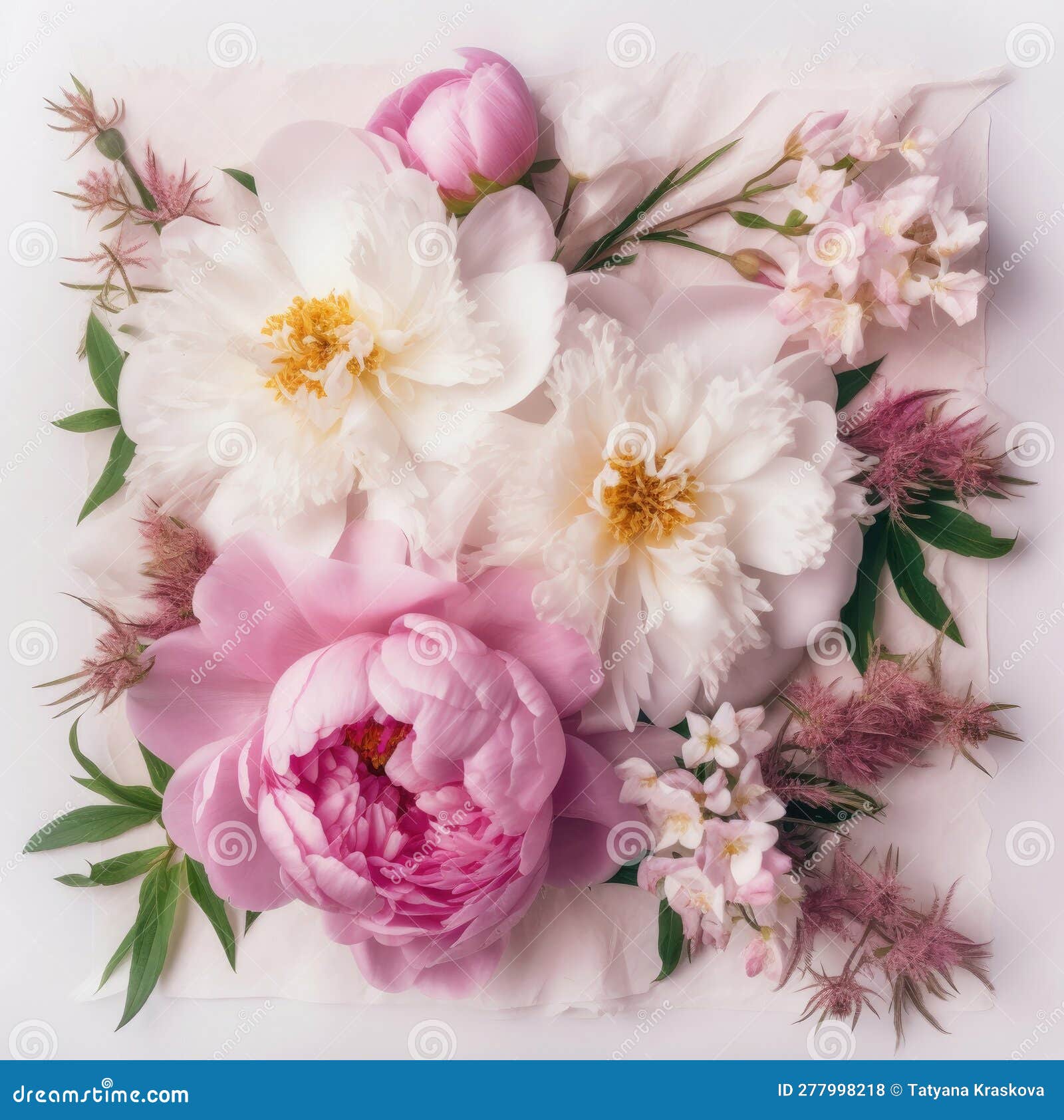 Frame from peonies stock illustration. Illustration of backdrop - 277998218