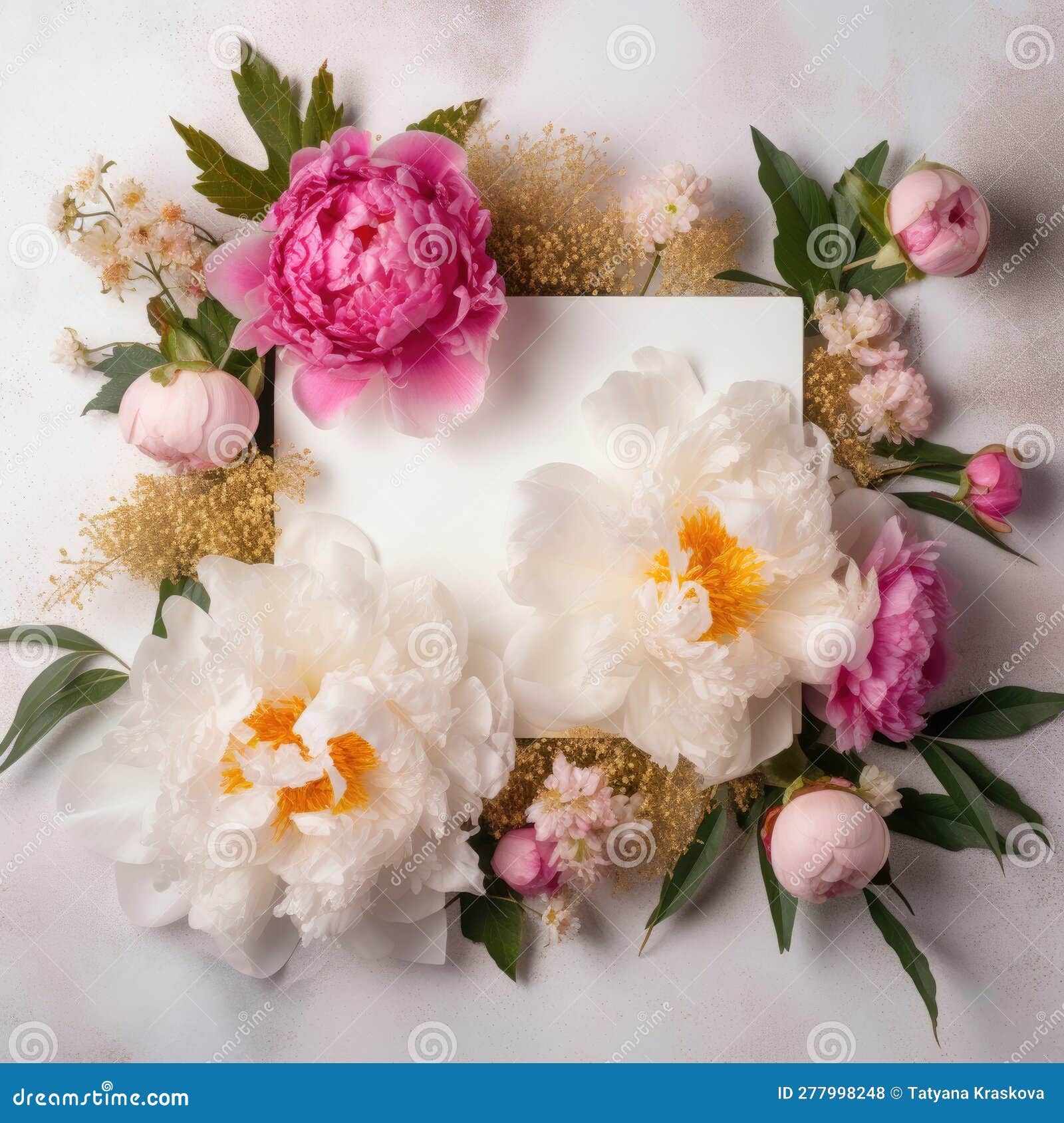 Frame from peonies stock illustration. Illustration of abstract - 277998248