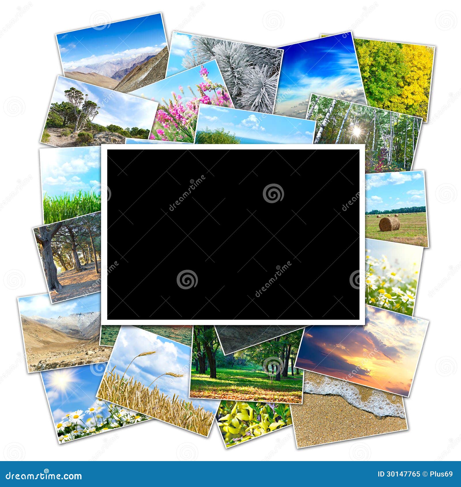 Frame for a Photo on the Background Picture of the Nature of the Stock ...