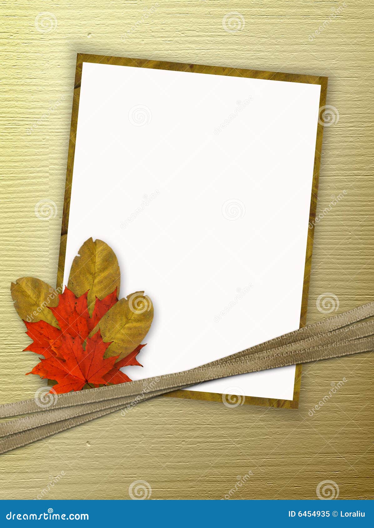 Frame for Photo or Congratulation with Bouquet Stock Image - Image of ...
