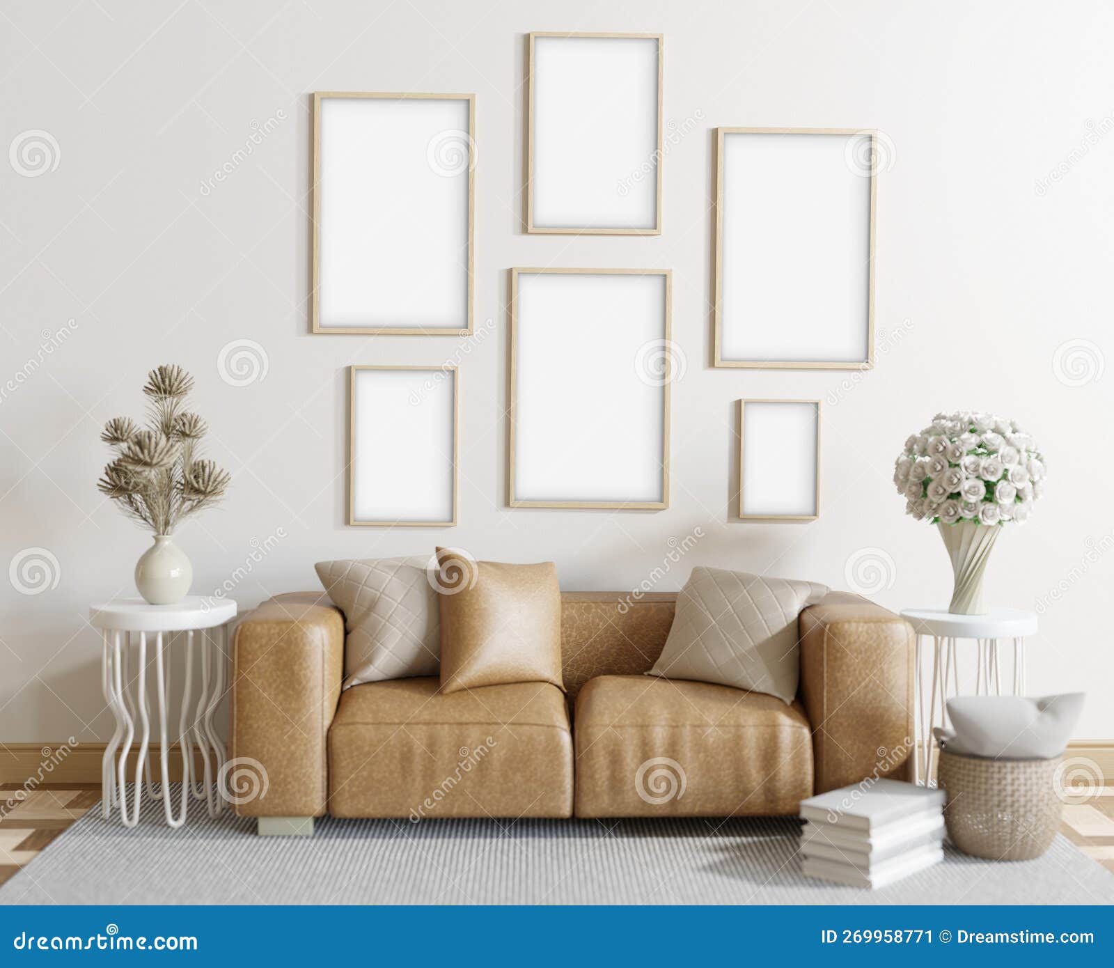 Frame Photo on Wall for Using To Presentation or Show Your Art Design ...