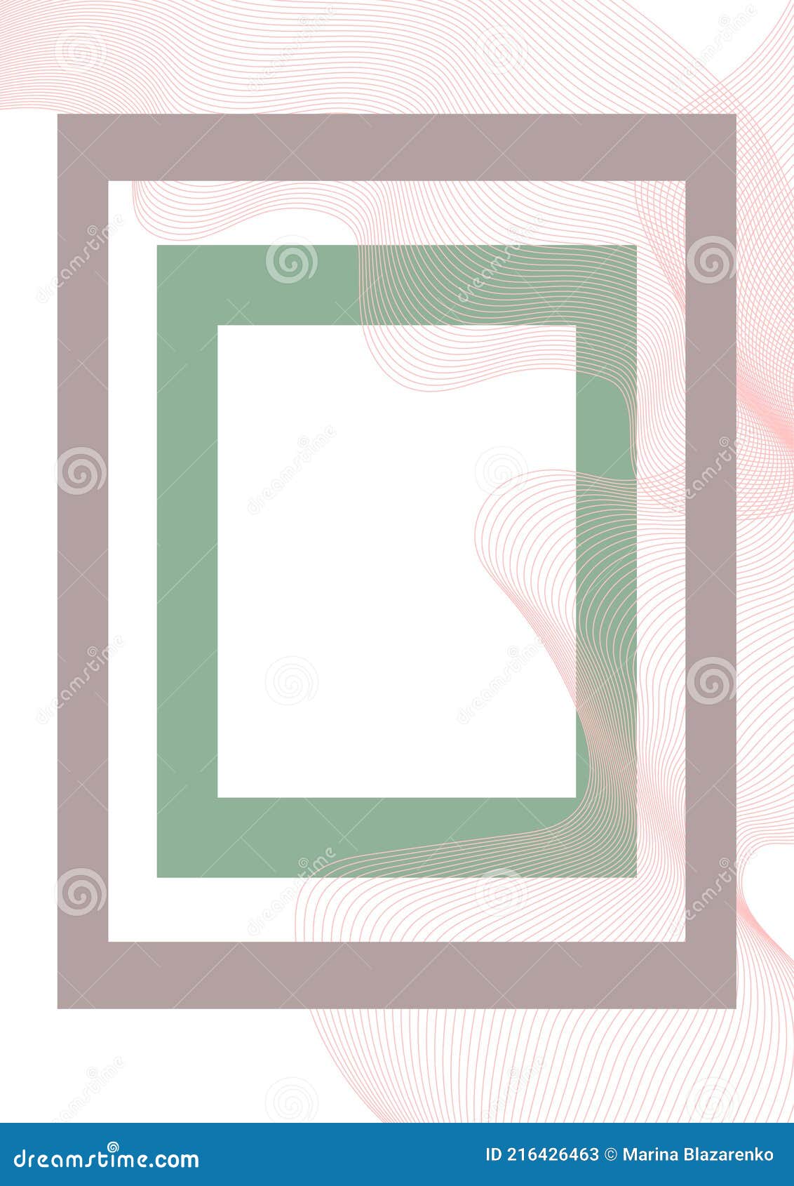 Frame for Photos of Delicate Pastel Tones for Design Stock Illustration ...