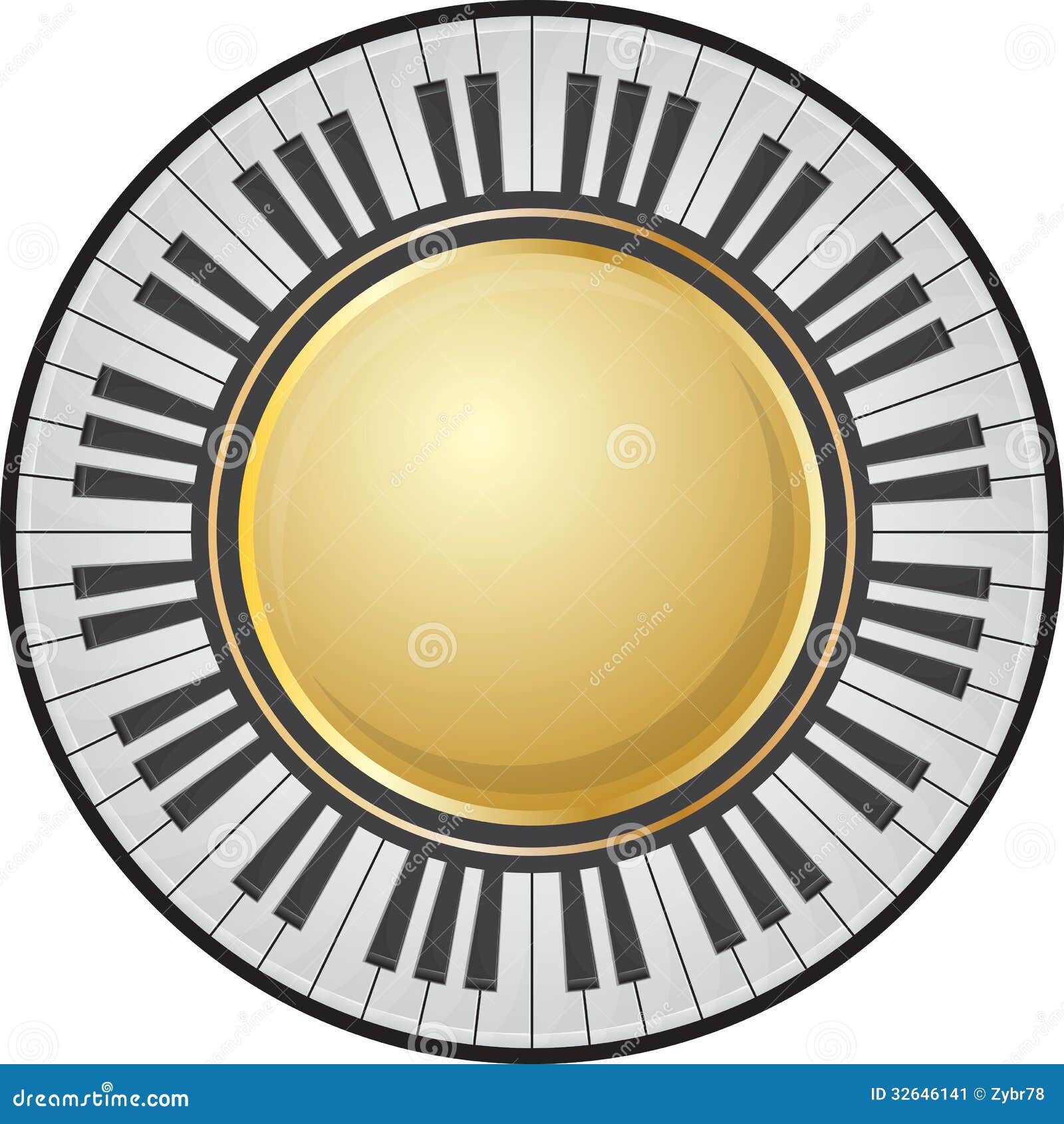 Frame piano kyes stock vector. Illustration of musician - 32646141