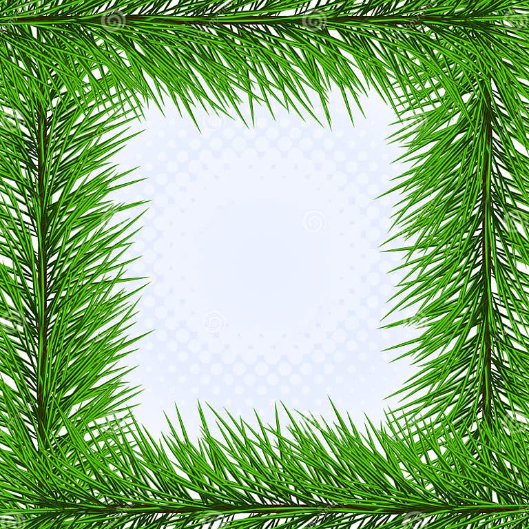 Frame from pine stock vector. Illustration of frame, holiday - 7145282