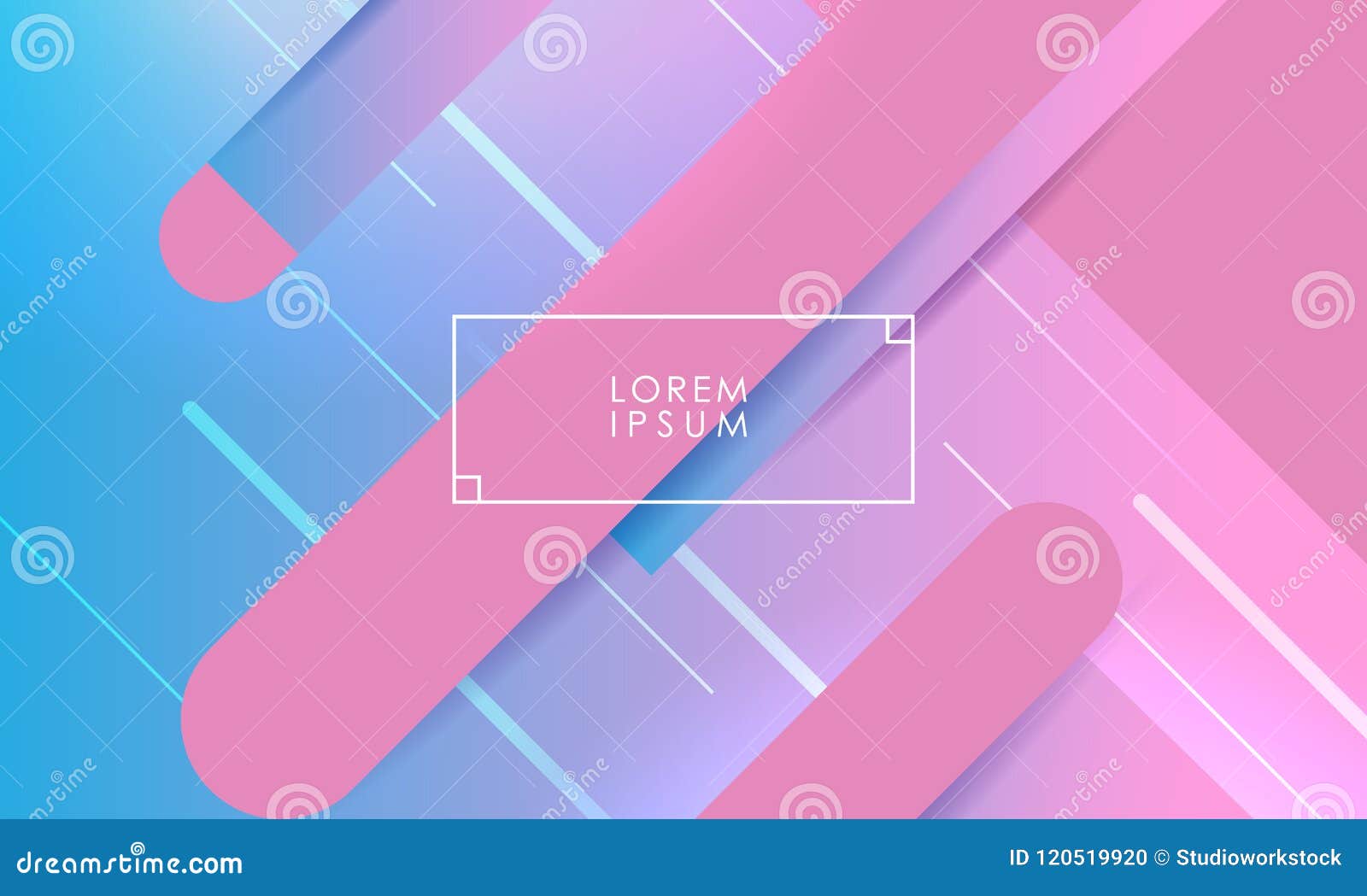 Frame on Pink and Blue Background Stock Vector - Illustration of form ...