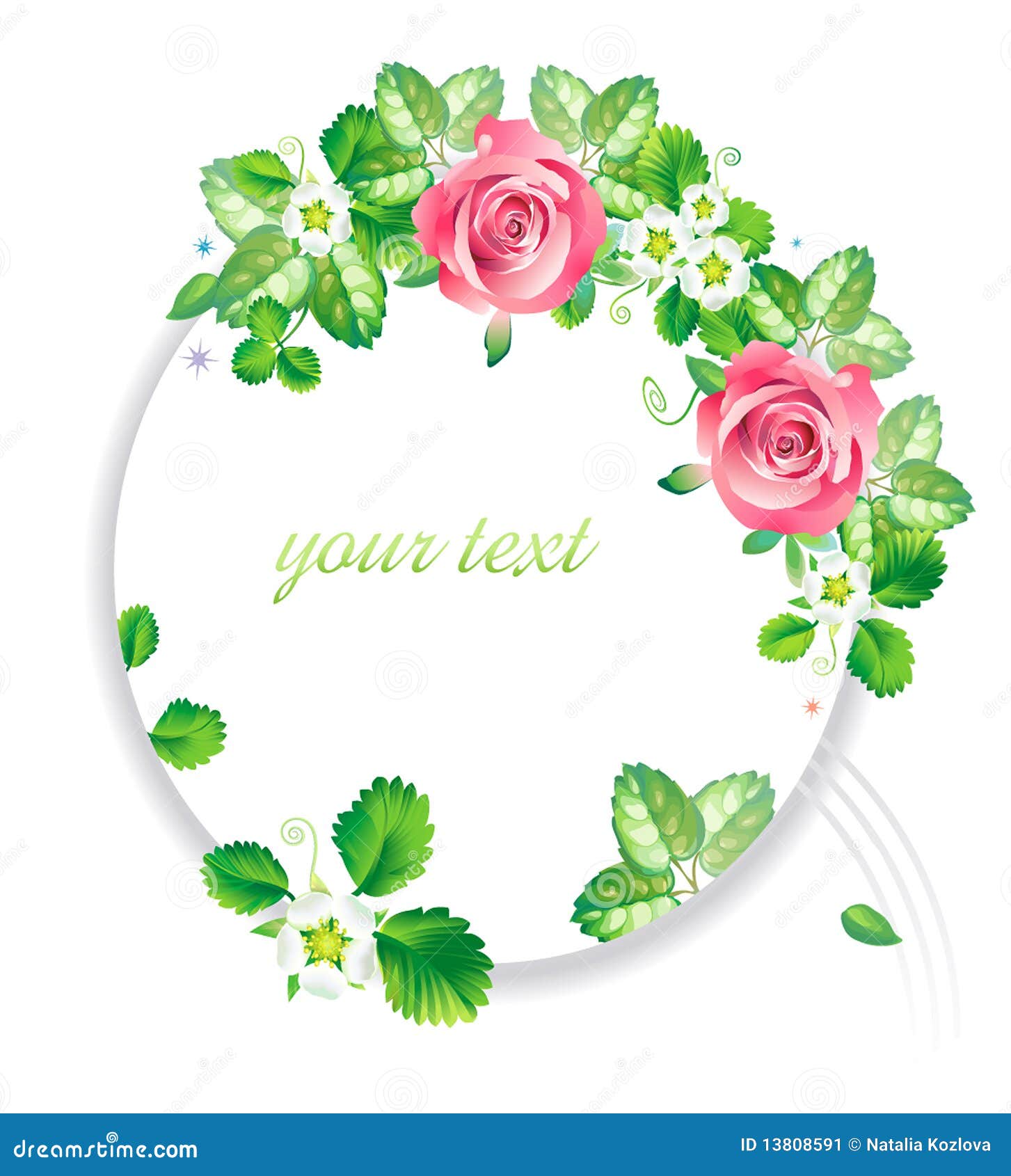 Frame_pink_rose_flower stock vector. Illustration of love - 13808591