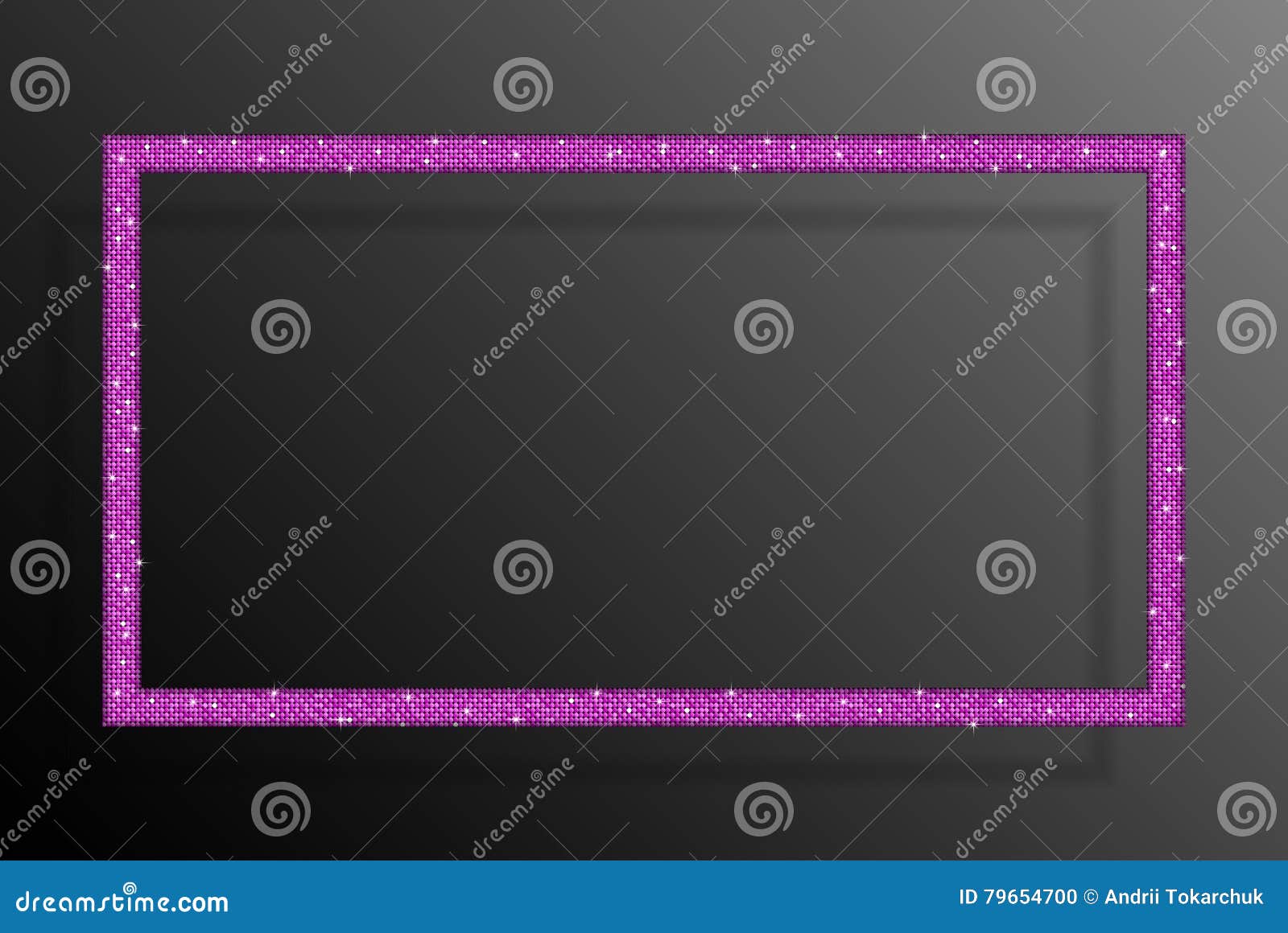 Frame Pink Sequins Rectangle. Glitter, Sparkle. Stock Vector ...