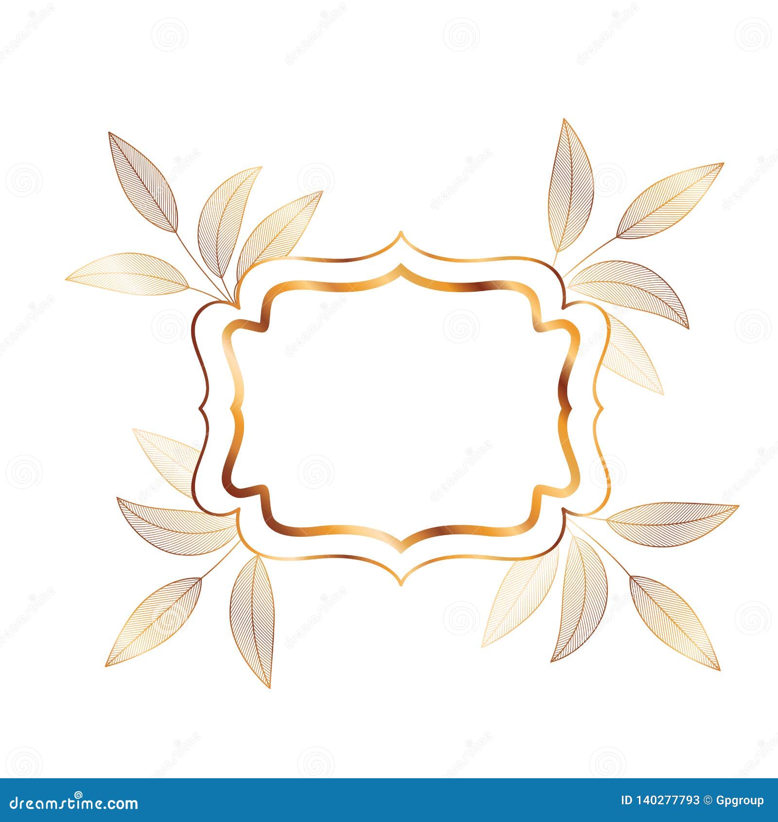 Frame with Plants and Herbs Isolated Icon Stock Vector - Illustration ...
