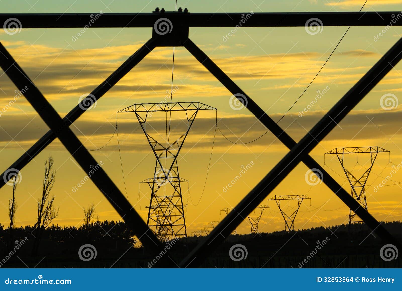 Frame Power Lines stock photo. Image of tall, wire, volt - 32853364