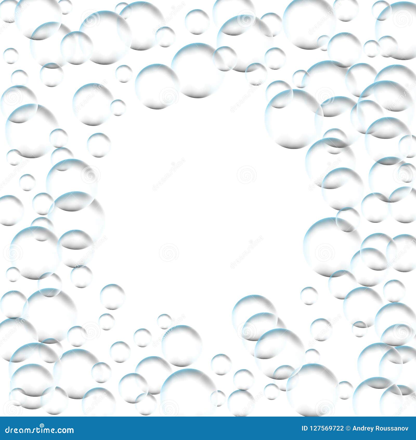 Frame for Processing of Transparent Bubbles. Background of Air B Stock ...