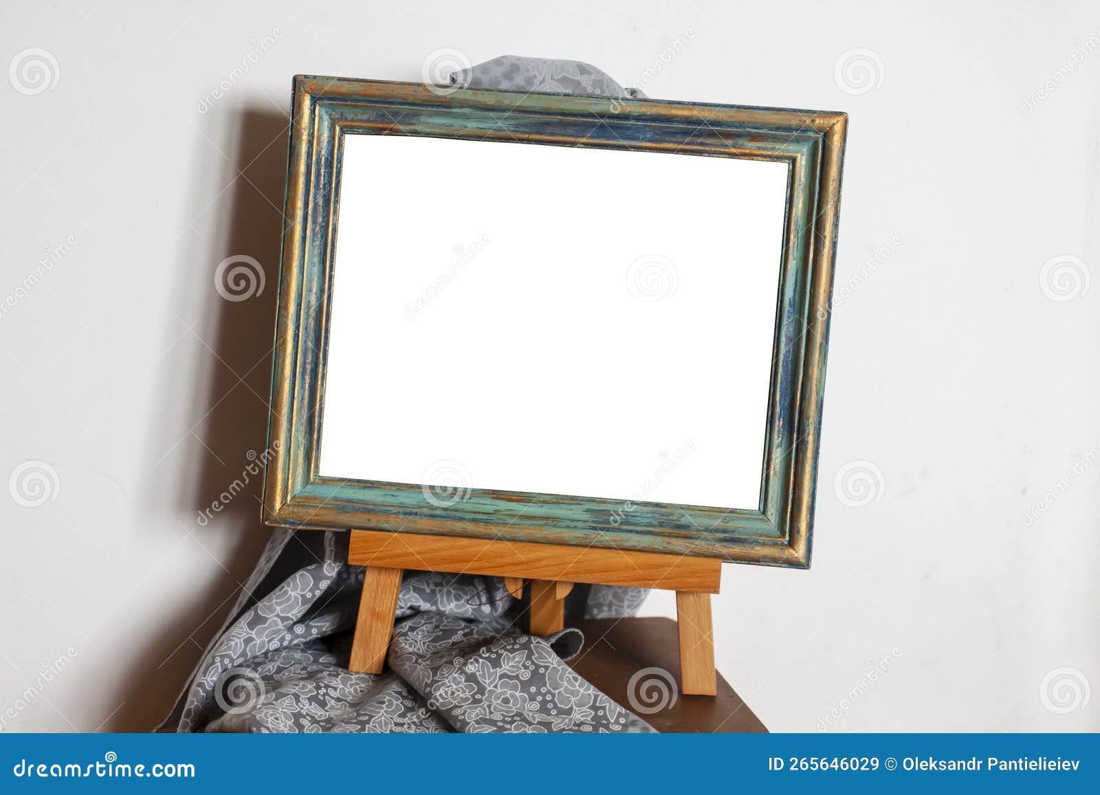 Frame in Provence Style on an Easel with Drapery. Place To Insert a ...