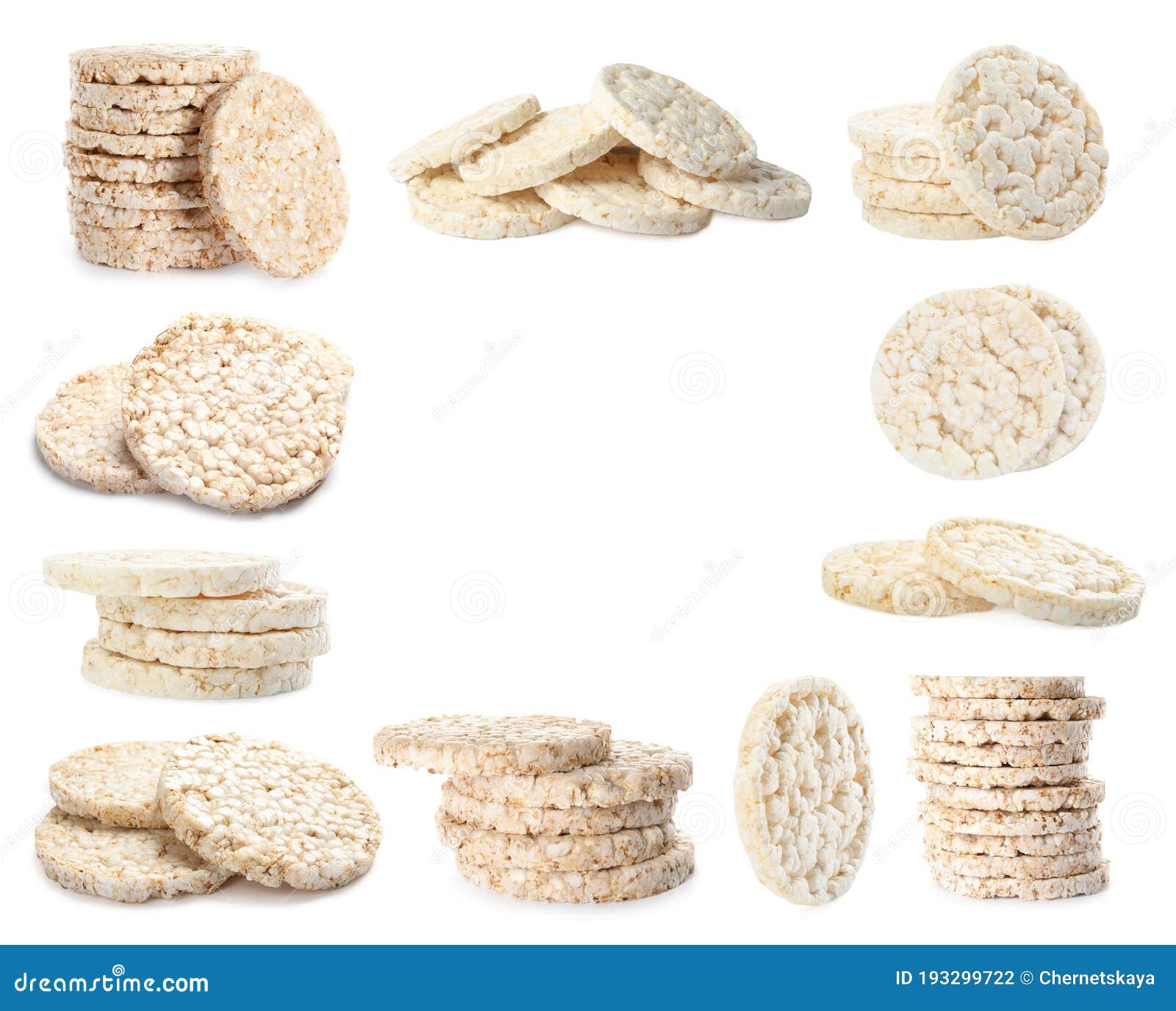 Frame Of Puffed Corn Cakes On Background Stock Photography ...