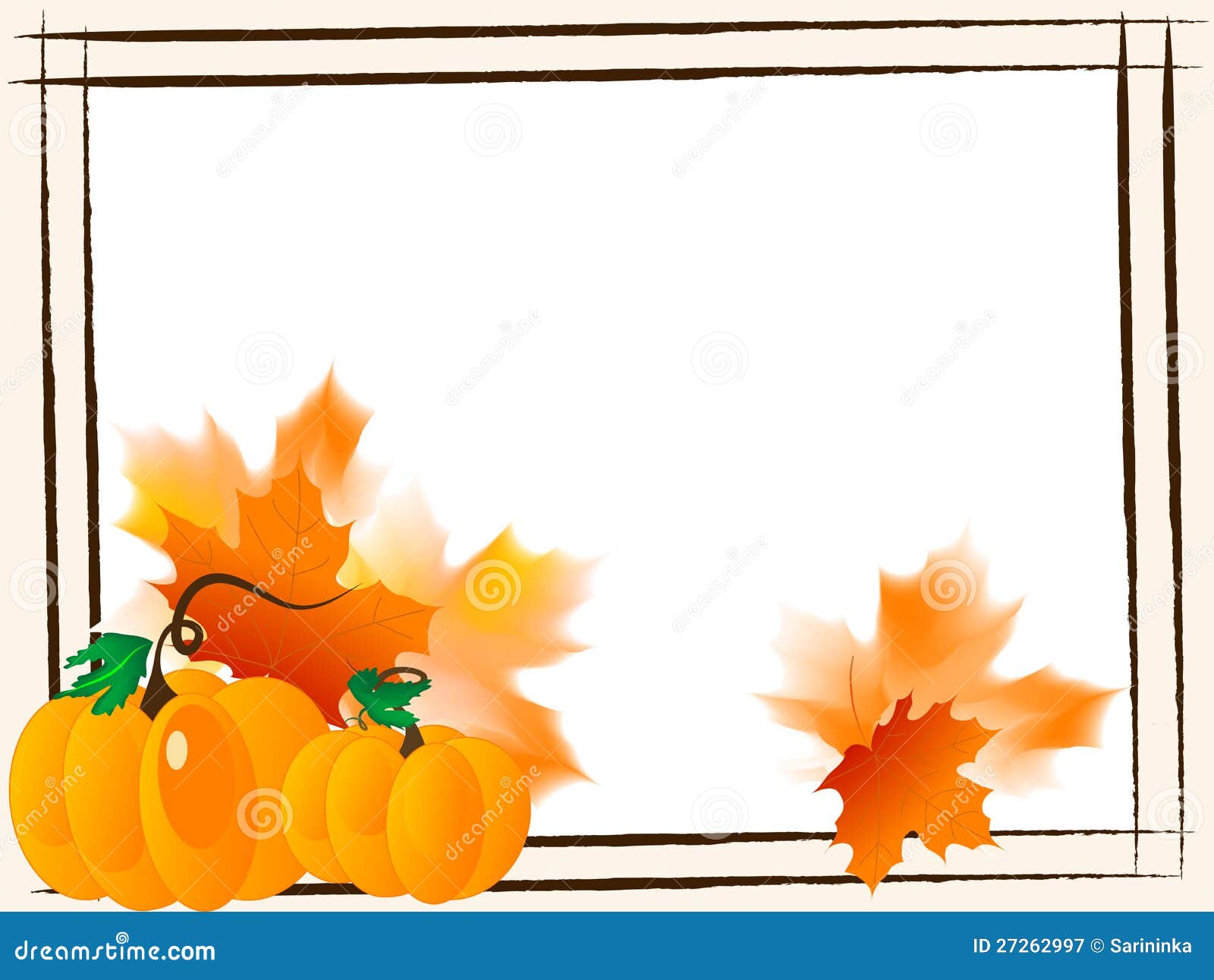 Frame with pumpkins stock vector. Illustration of halloween - 27262997